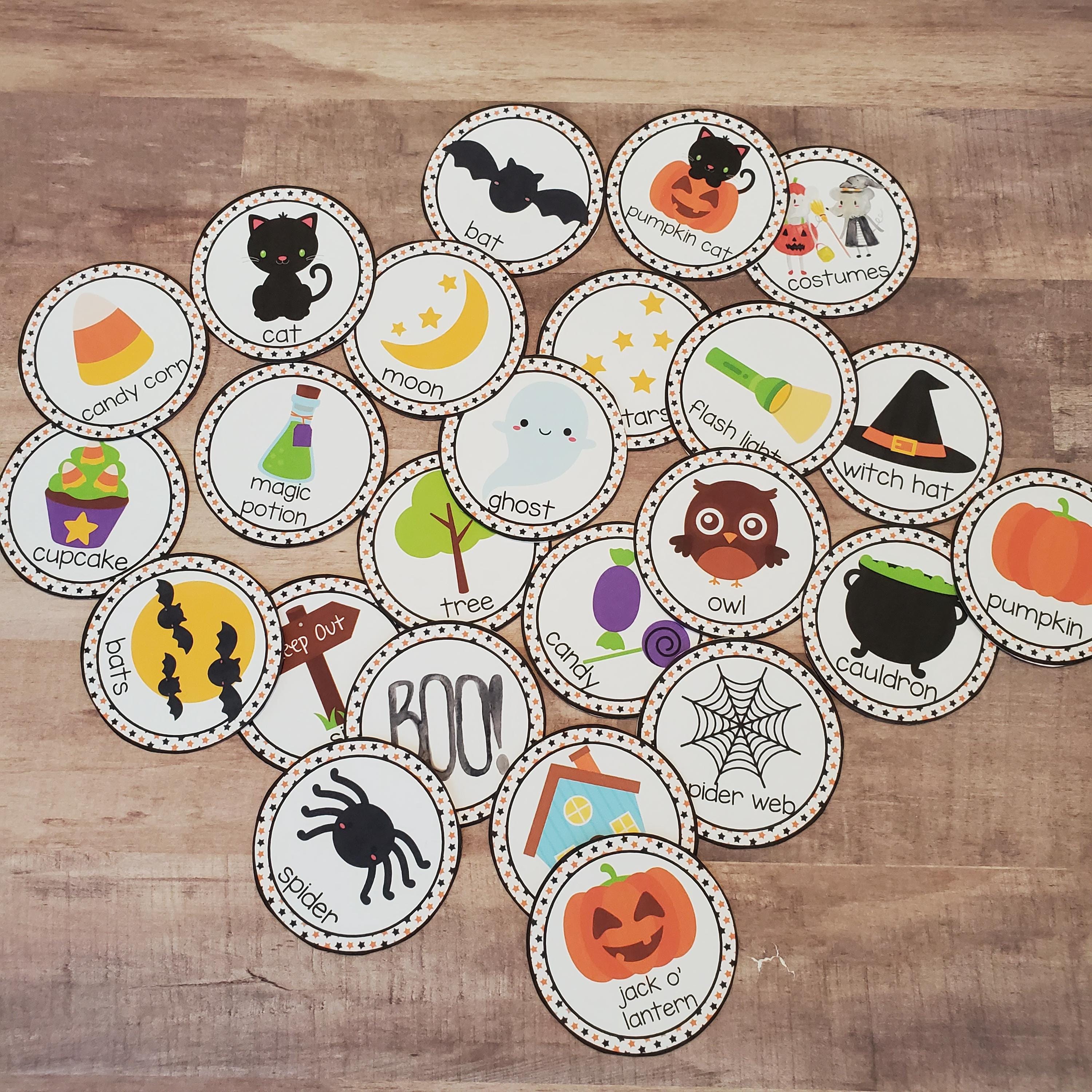 Story Tokens, Halloween Printable Games, Story Telling Printable, Story ...