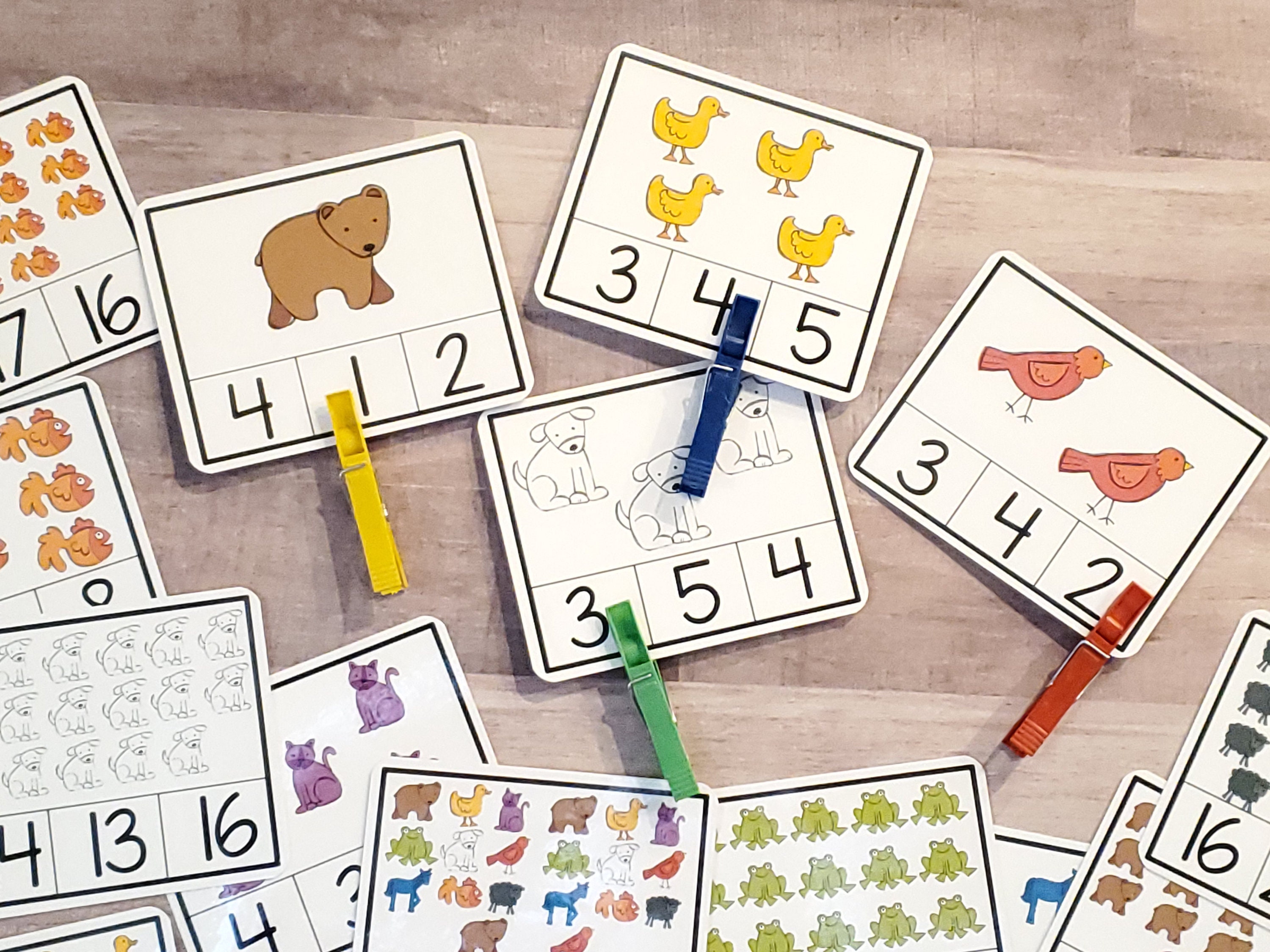Learning Numbers Bundle, 6 Printable Activities, Preschool Learning ...