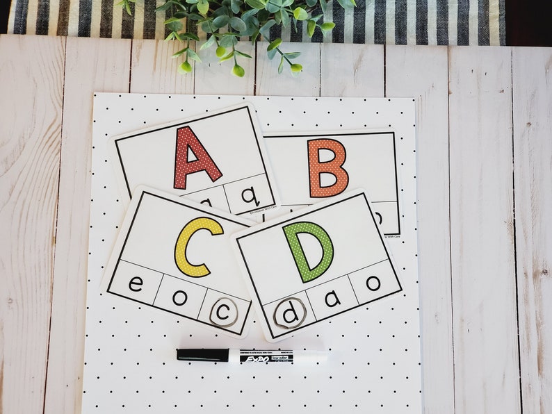 Alphabet Clip Cards, Printable, Letter Recognition, Learning Alphabet ...