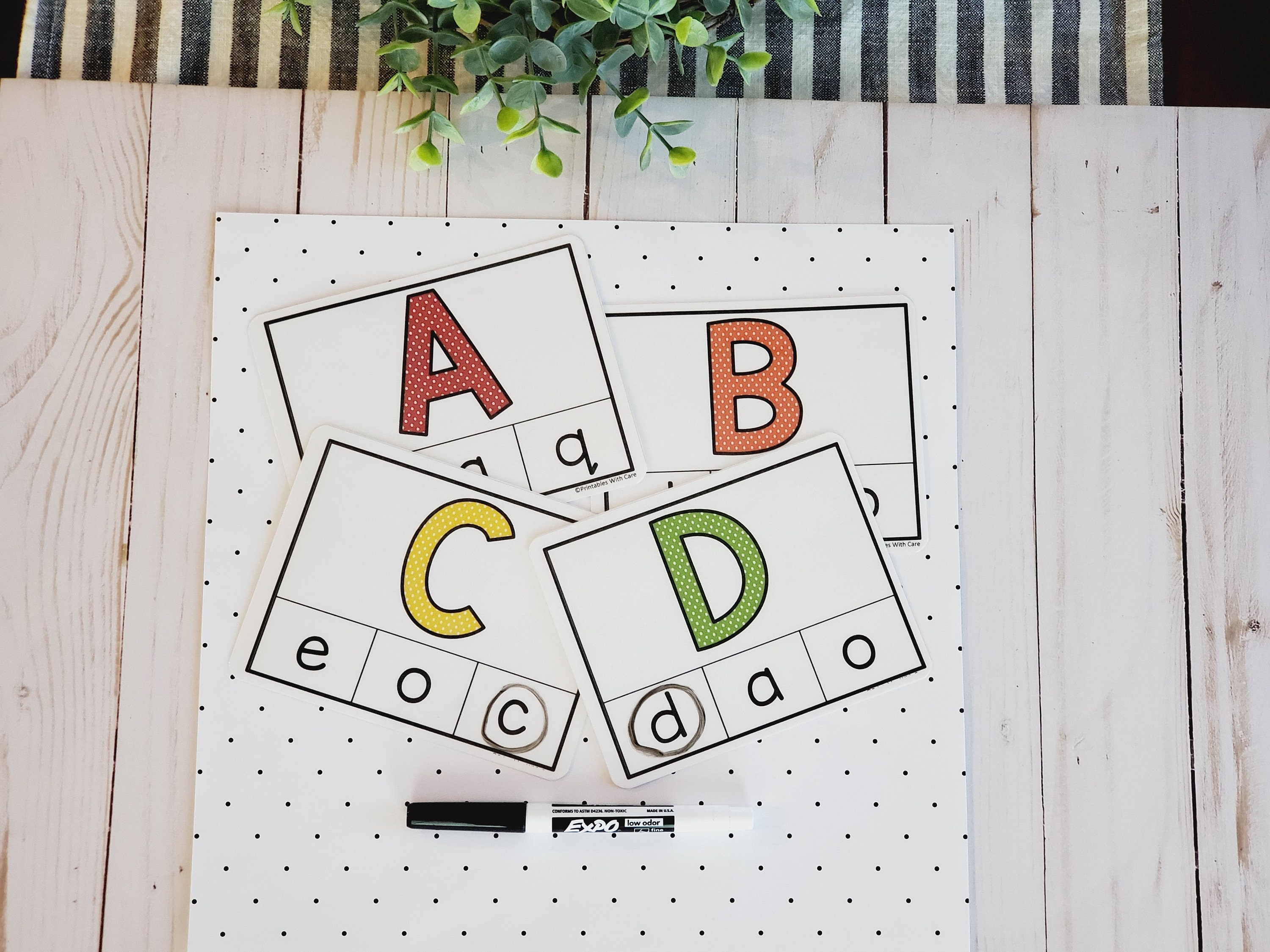 Alphabet Clip Cards, Printable, Letter Recognition, Learning Alphabet ...