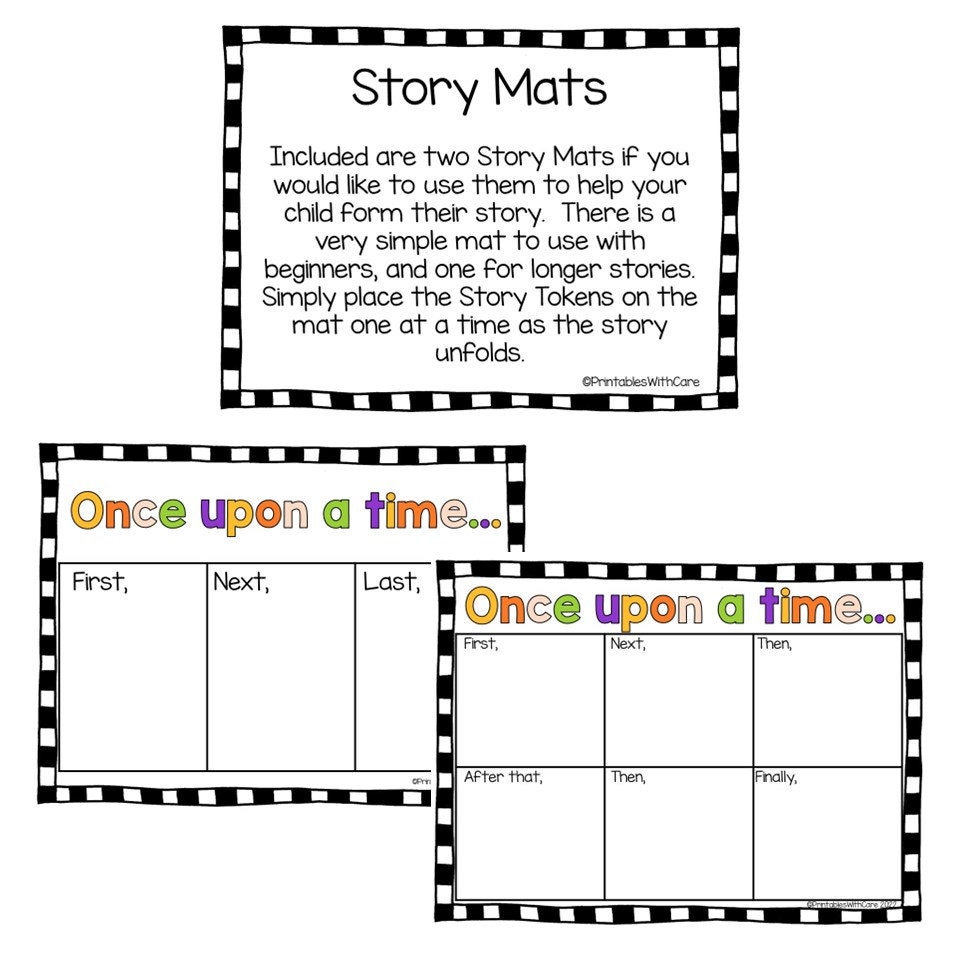 Story Tokens, Halloween Printable Games, Story Telling Printable, Story ...