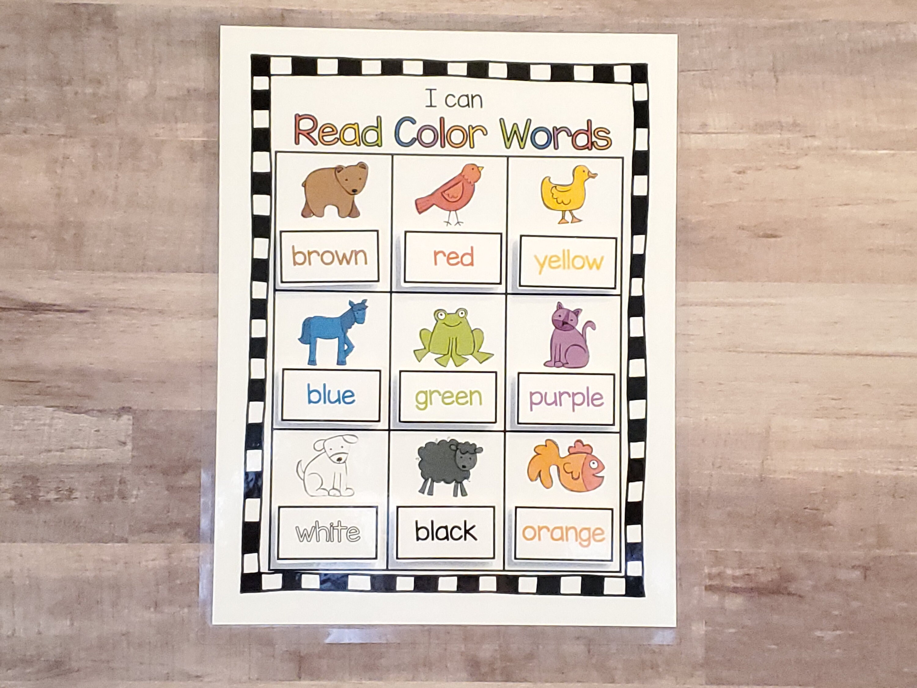 Learning Color Words, Printable, Preschool Learning Activity, Toddler ...