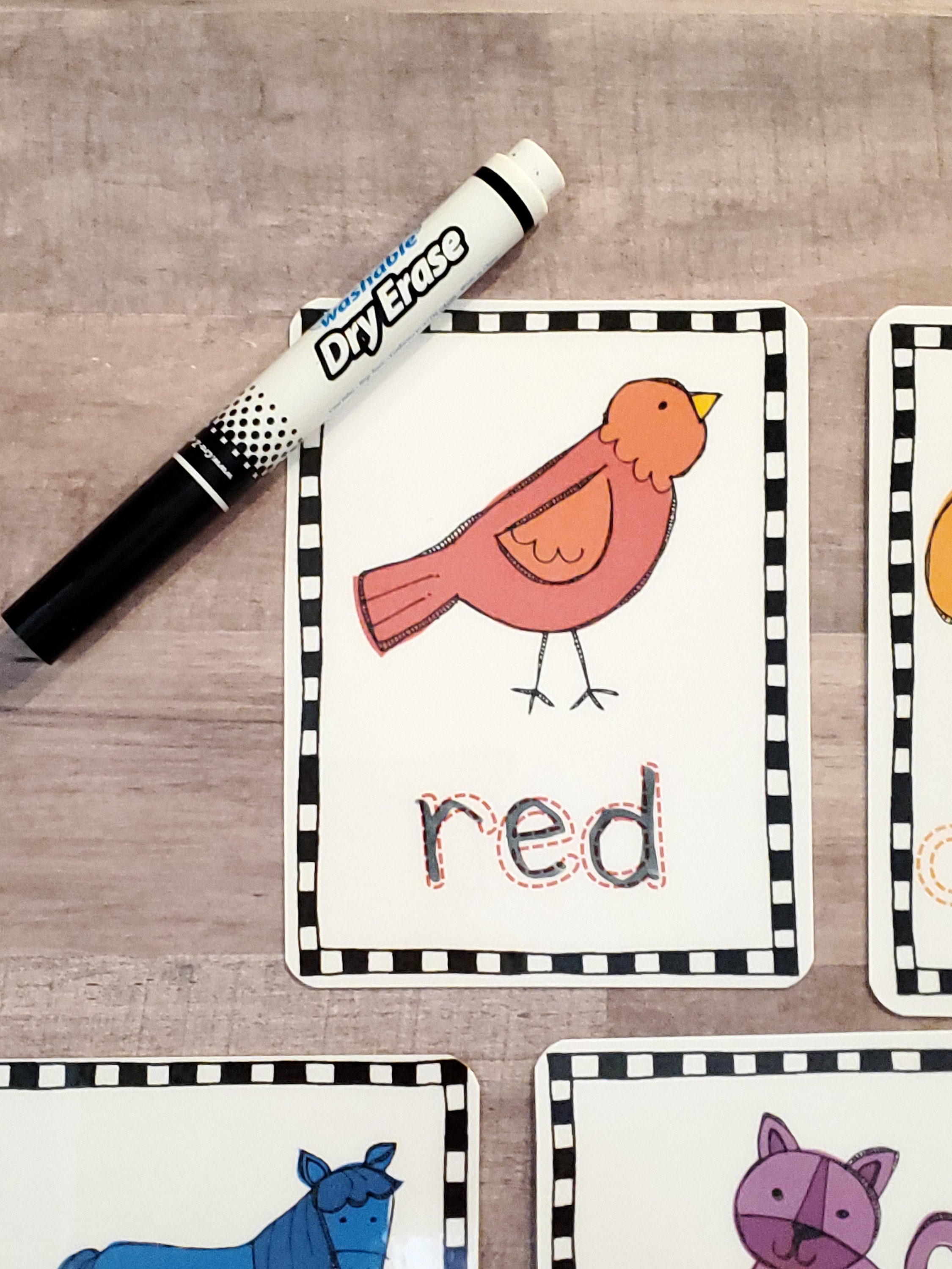 Tracing Color Words Flashcards, Printable, Preschool Learning Activity ...