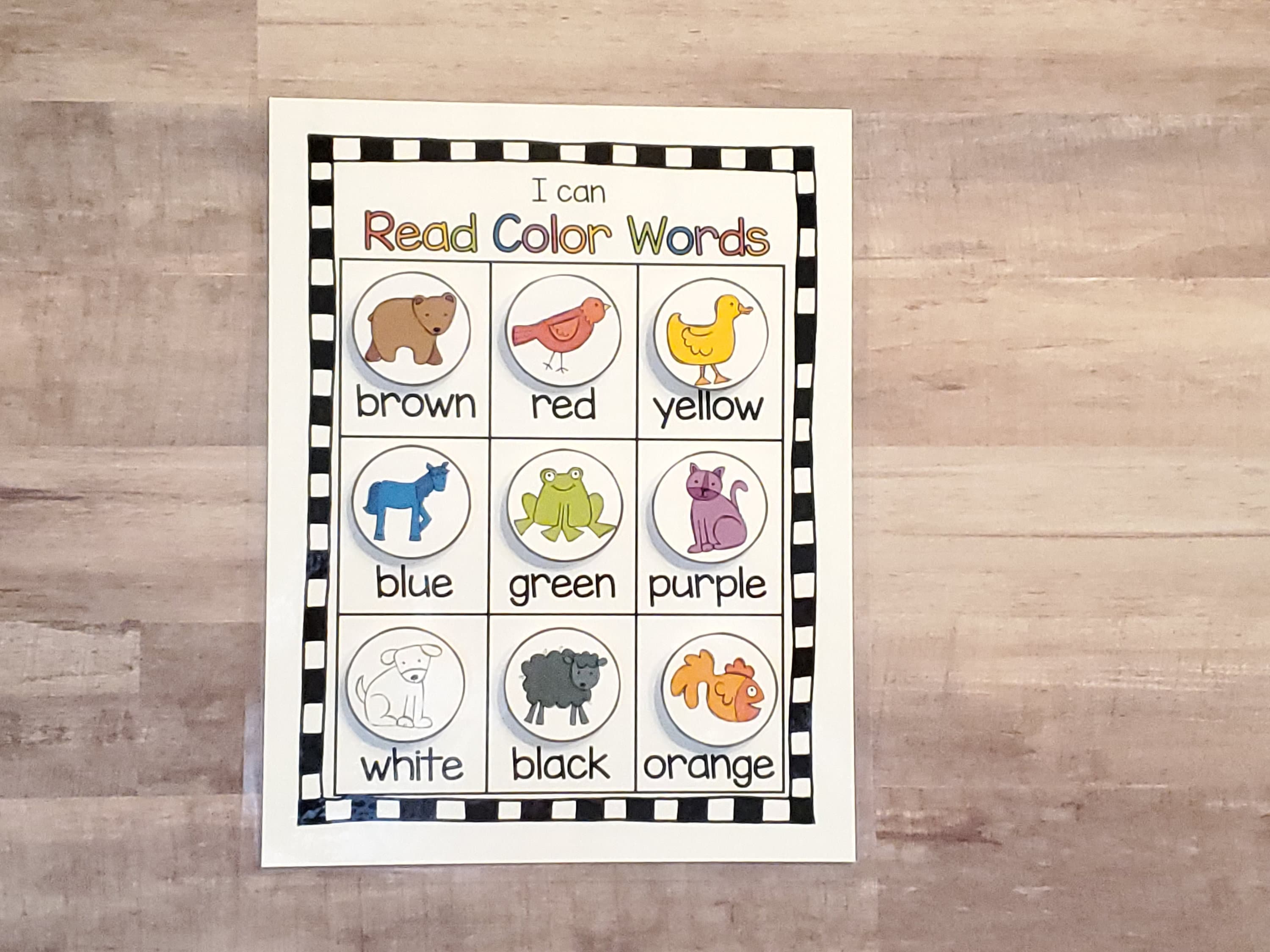 Learning Color Words, Printable, Preschool Learning Activity, Toddler ...