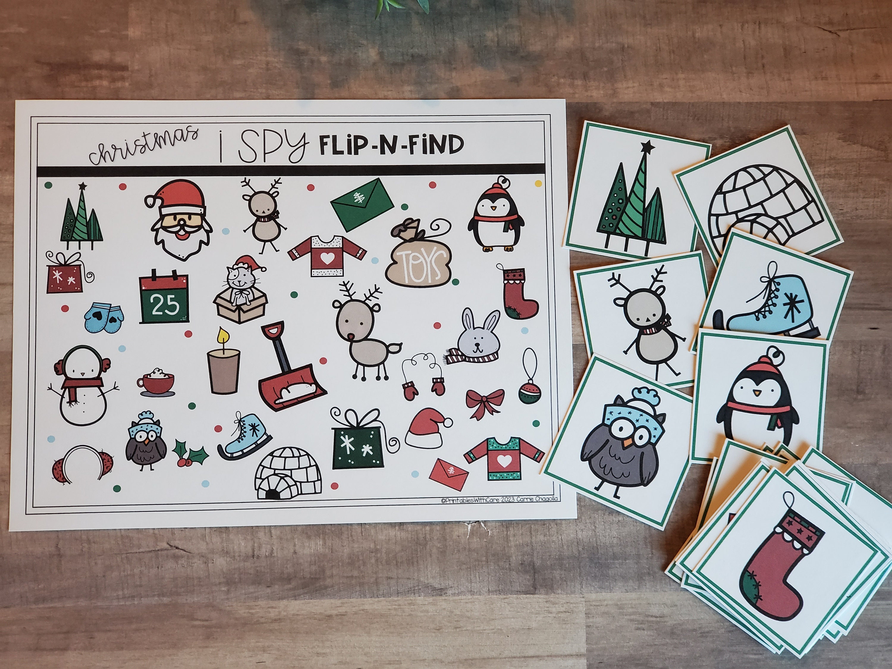 Christmas Game Printable, Christmas Games for Kids, Preschool Christmas ...