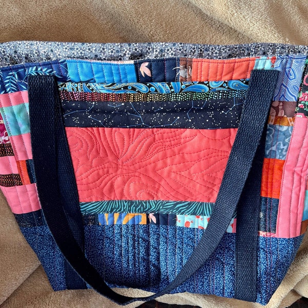 Quilt Tote Bag With Pockets - Etsy