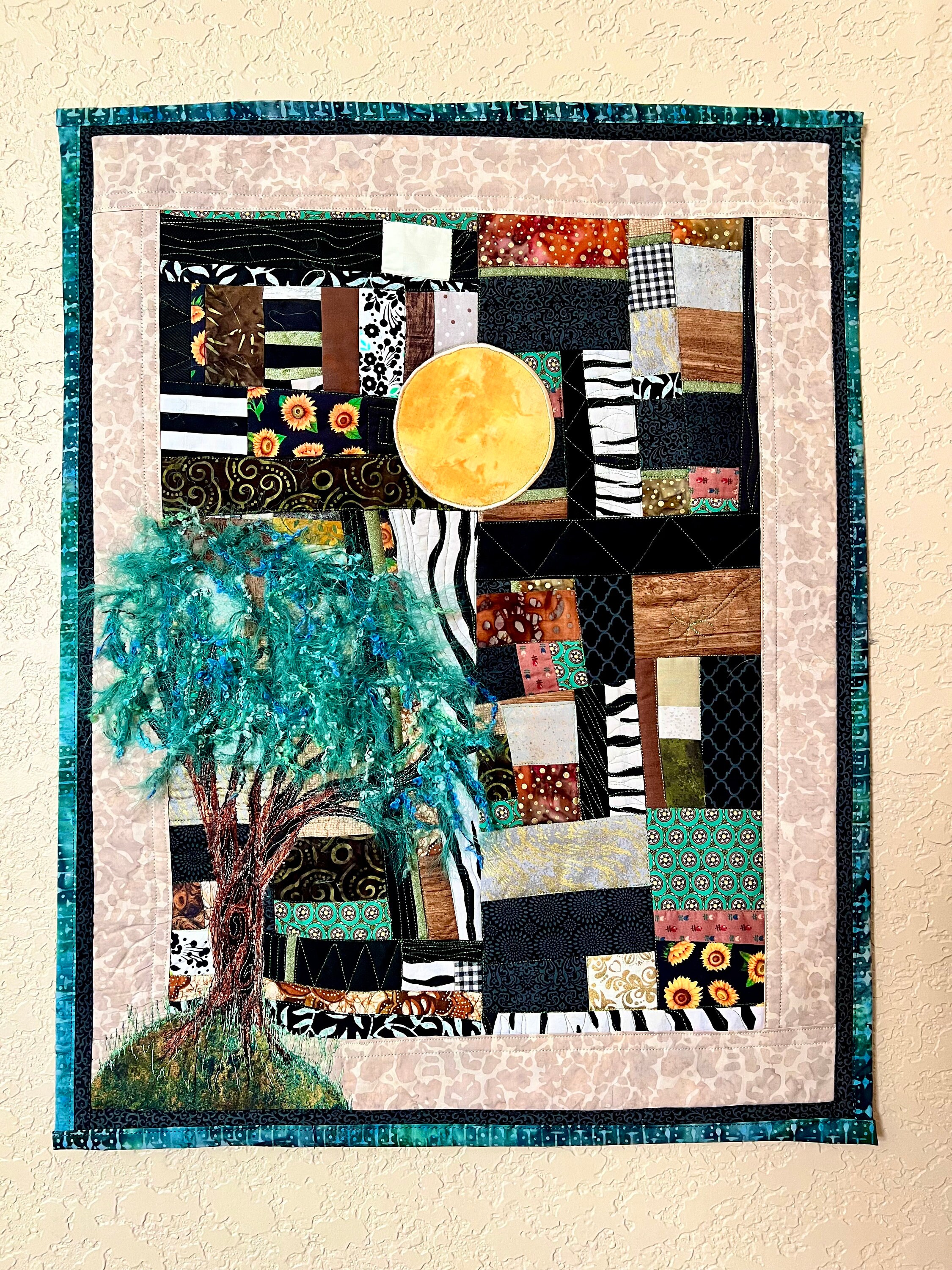 Tree of Life Art Quilt: 3D Fiber Wall Hanging, Abstract Landscape - Etsy