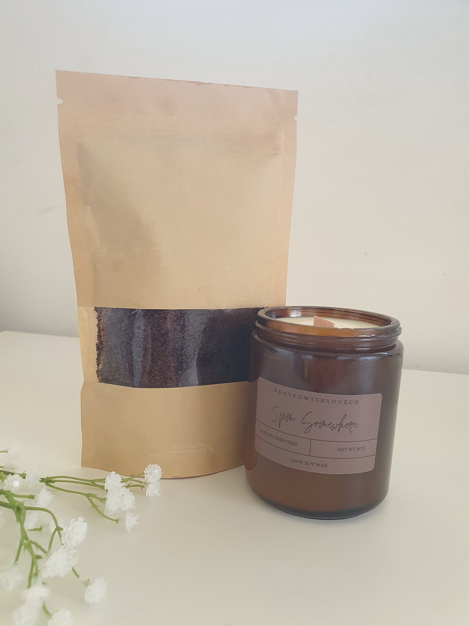 Hair claws clips scrunchies and coffee body scrub | Etsy