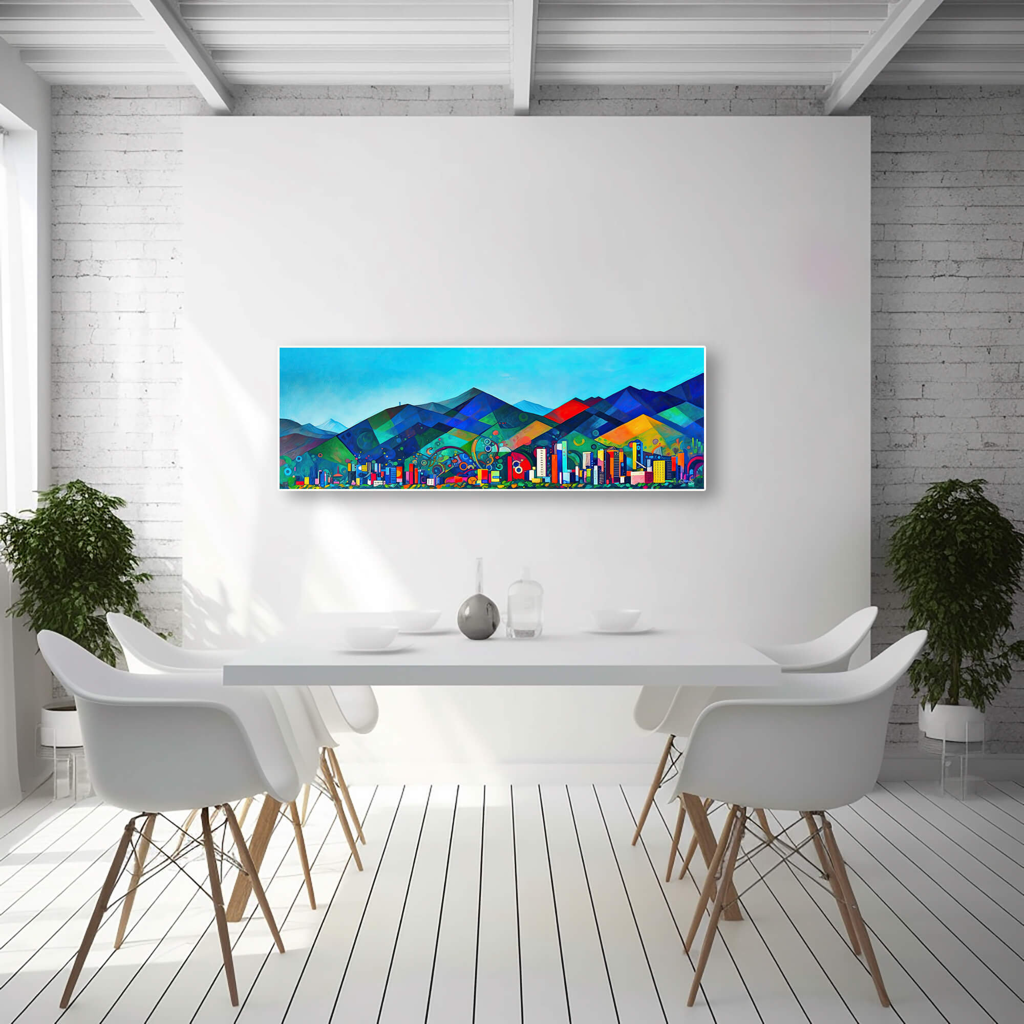 Avila Geometric Symphony of Colors and Forms, Digital Art Printed on ...