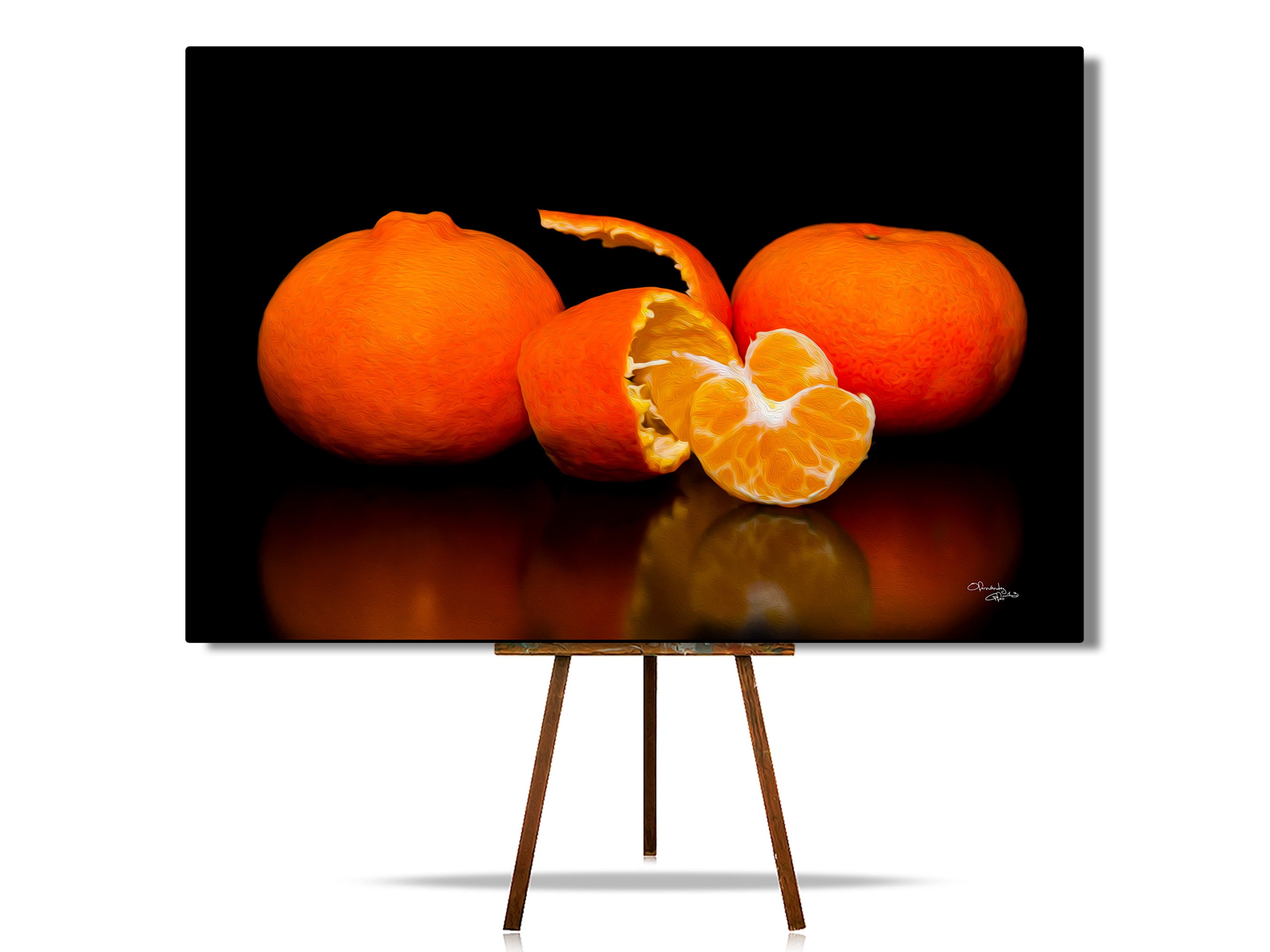 TANGERINE Still Life Art, Kitchen Print Wall Art, Fruit Still Life ...