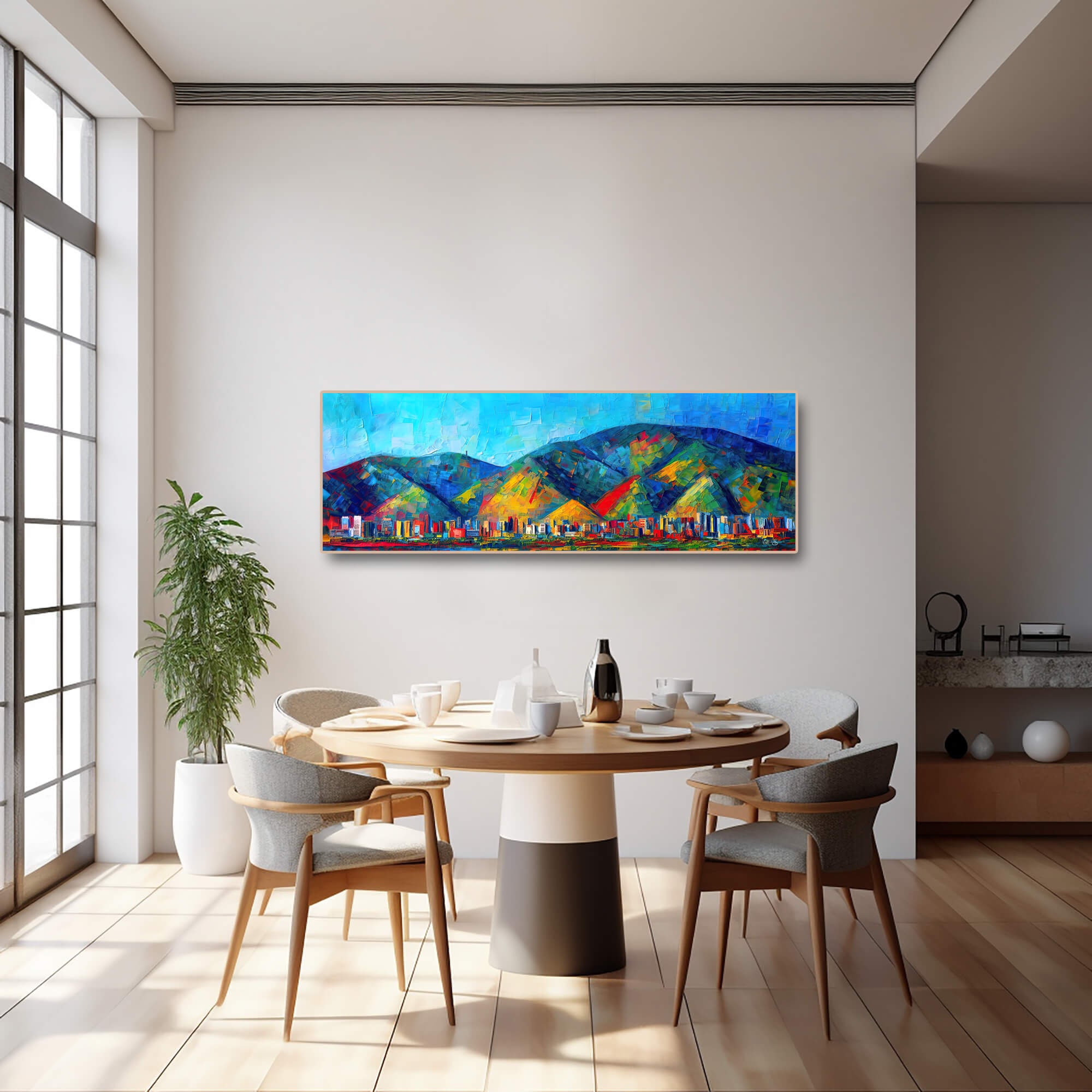 Abstract Geometric Poetry Inspired by Claude Monet, Avila Canvas Prints ...