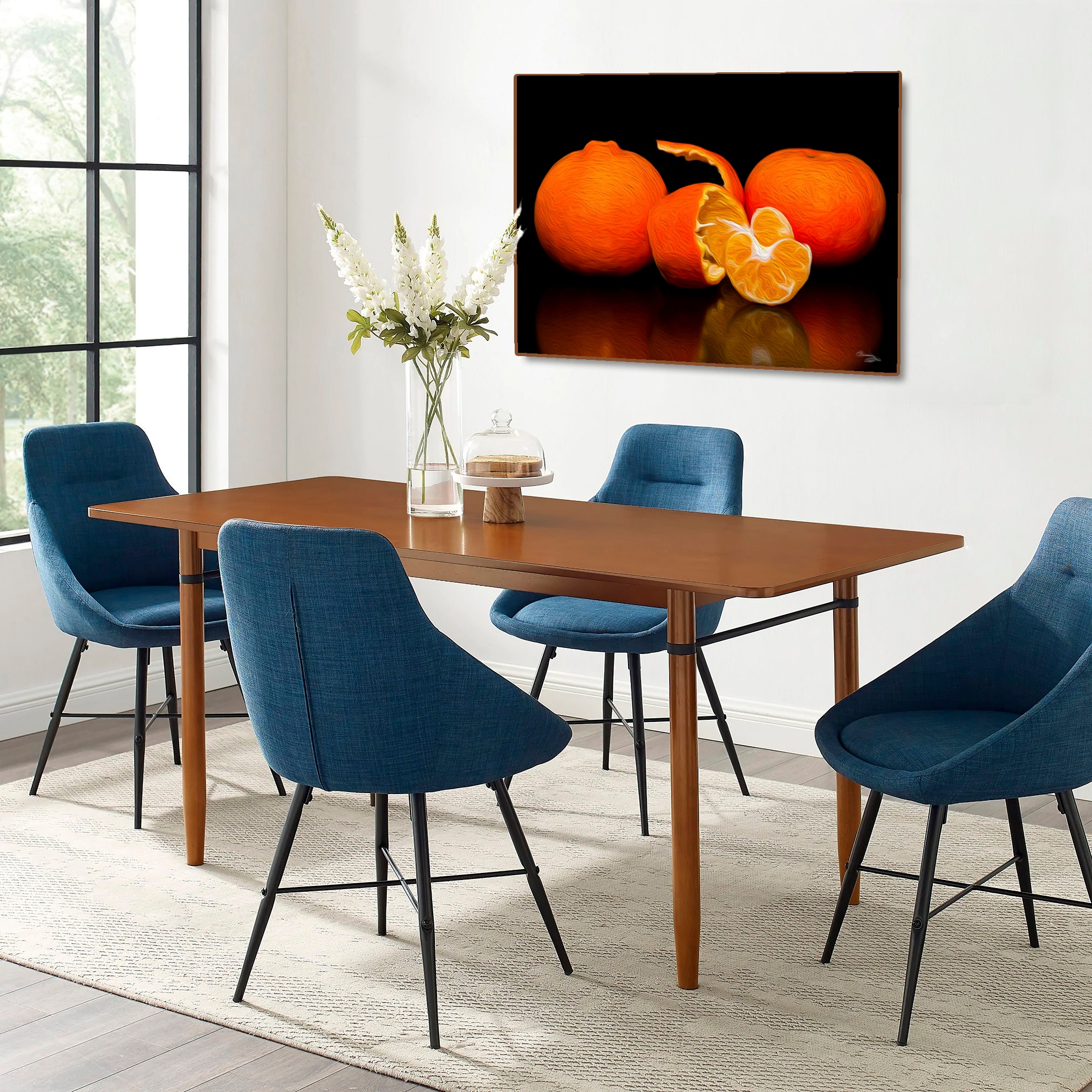 TANGERINE Still Life Art, Kitchen Print Wall Art, Fruit Still Life ...