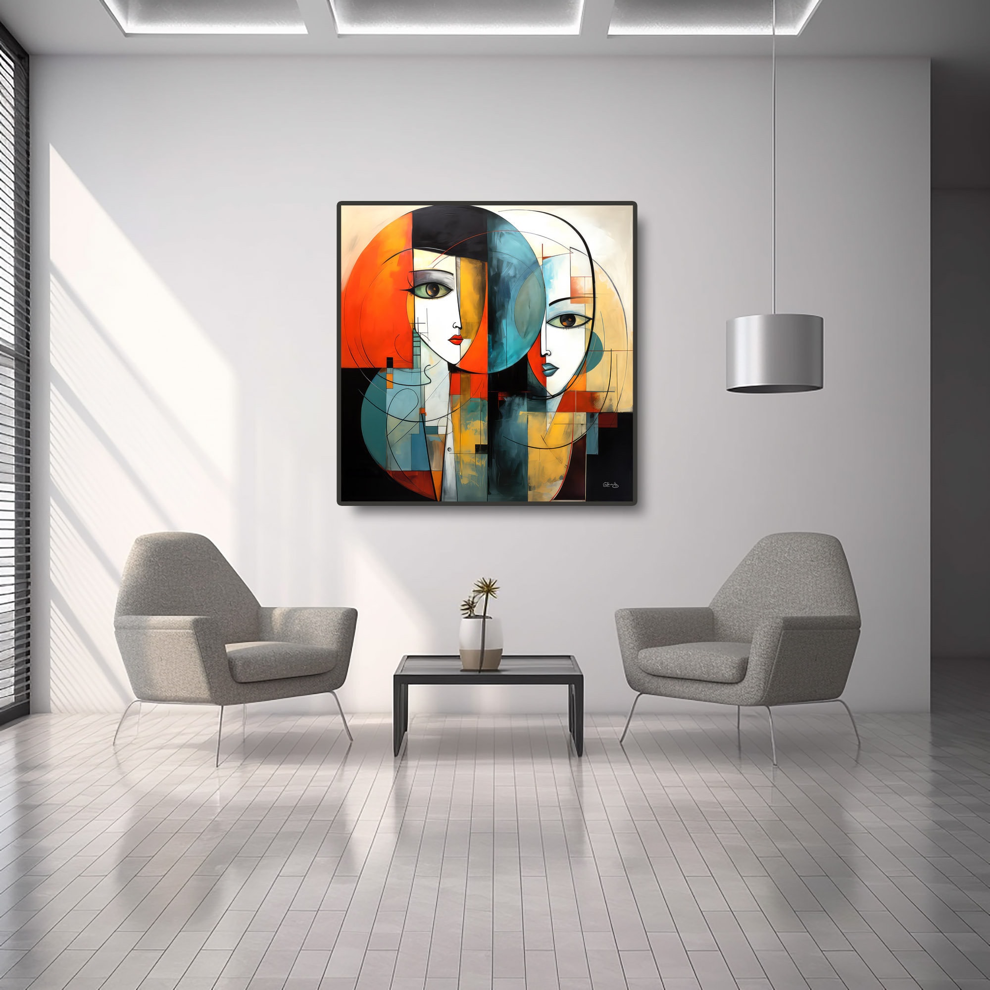 Modern Abstract Female Line Art, Love Wall Art, Female Figure Art ...