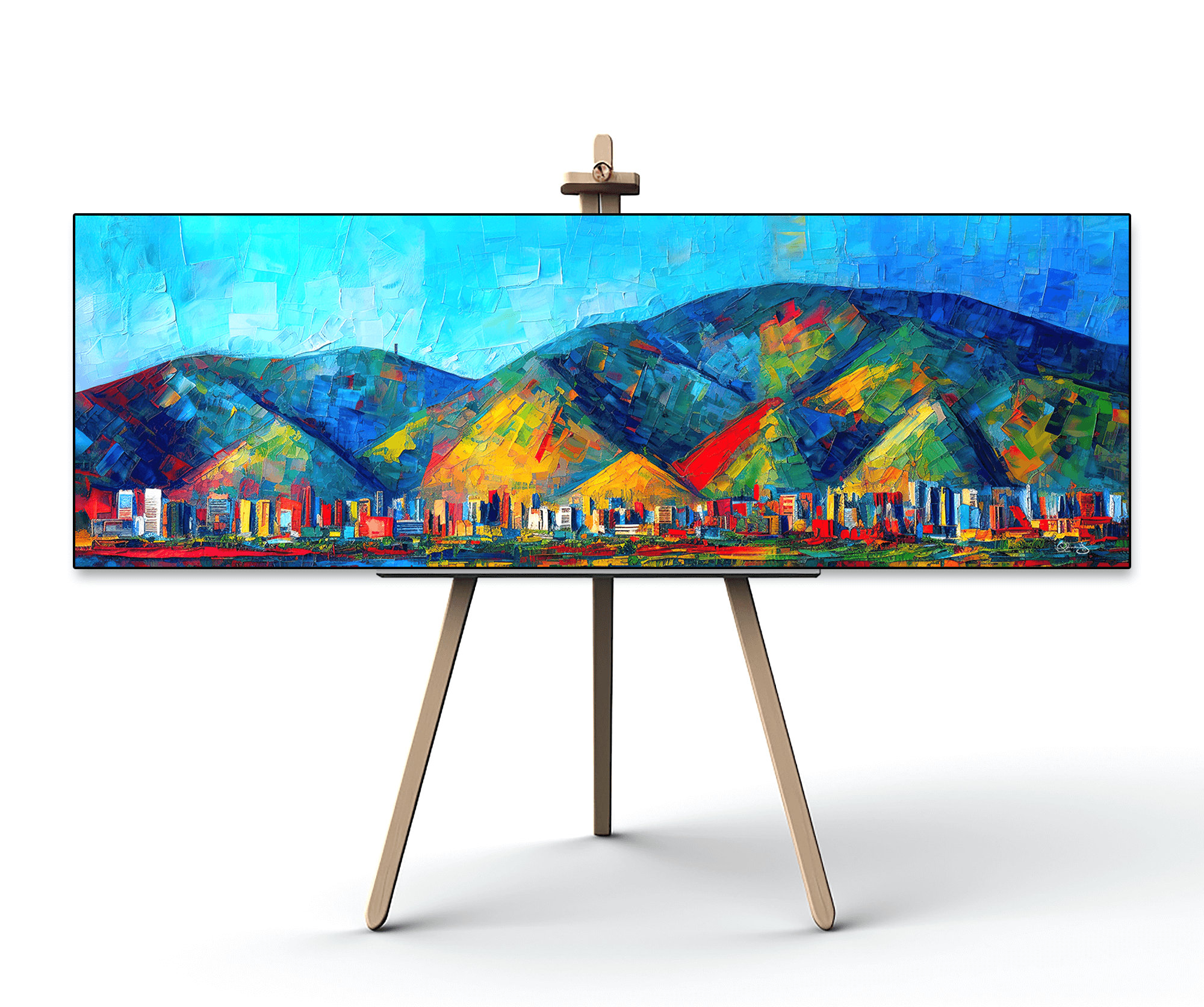 Abstract Geometric Poetry Inspired by Claude Monet, Avila Canvas Prints ...