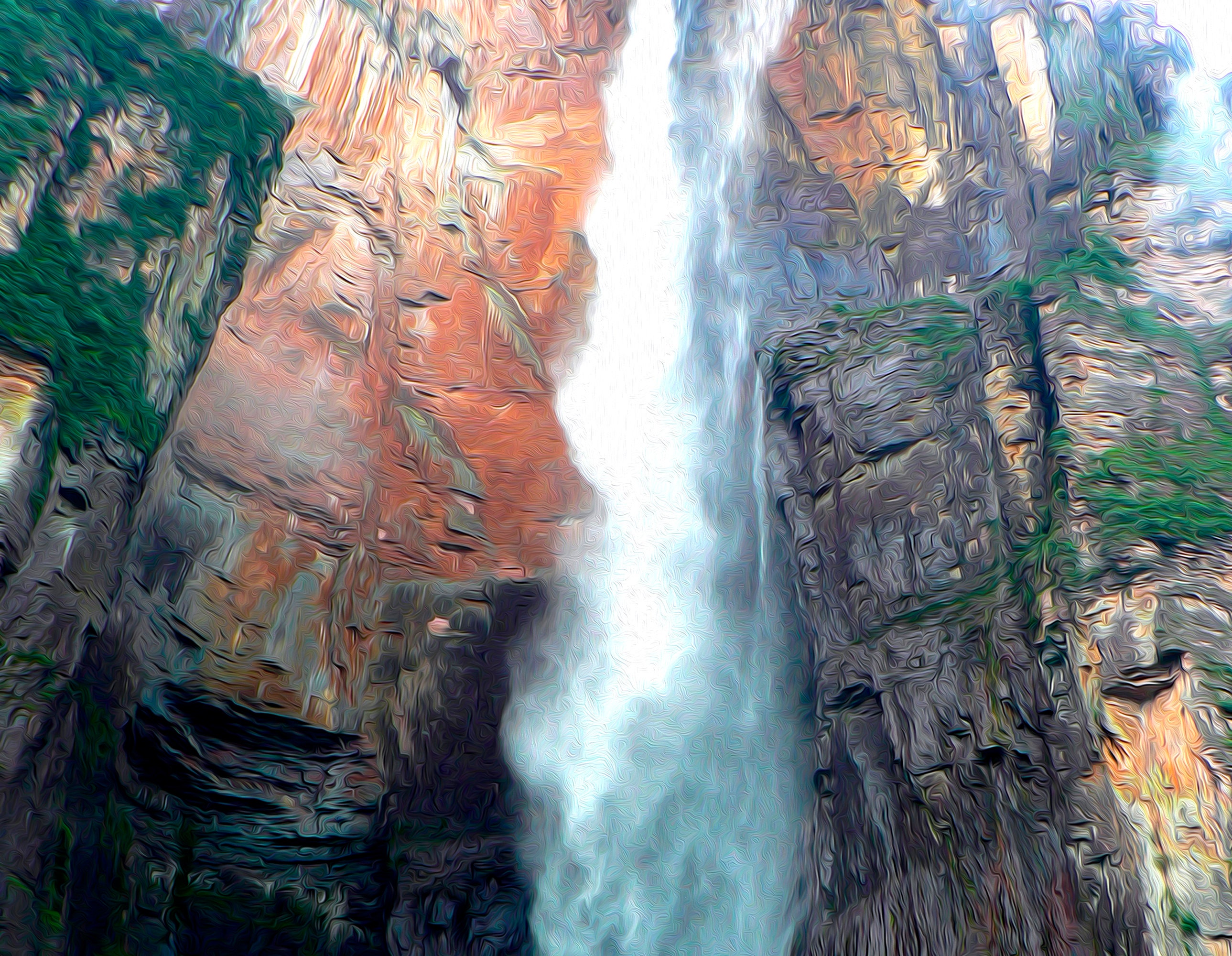 Salto Angel Waterfall Canvas Prints Wall Art, Angel Falls Venezuela ...