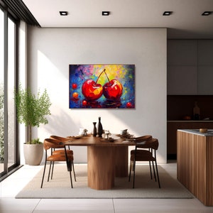 Cherry Love, Still Life Fruit Artwork With an Oil Painting Effect ...