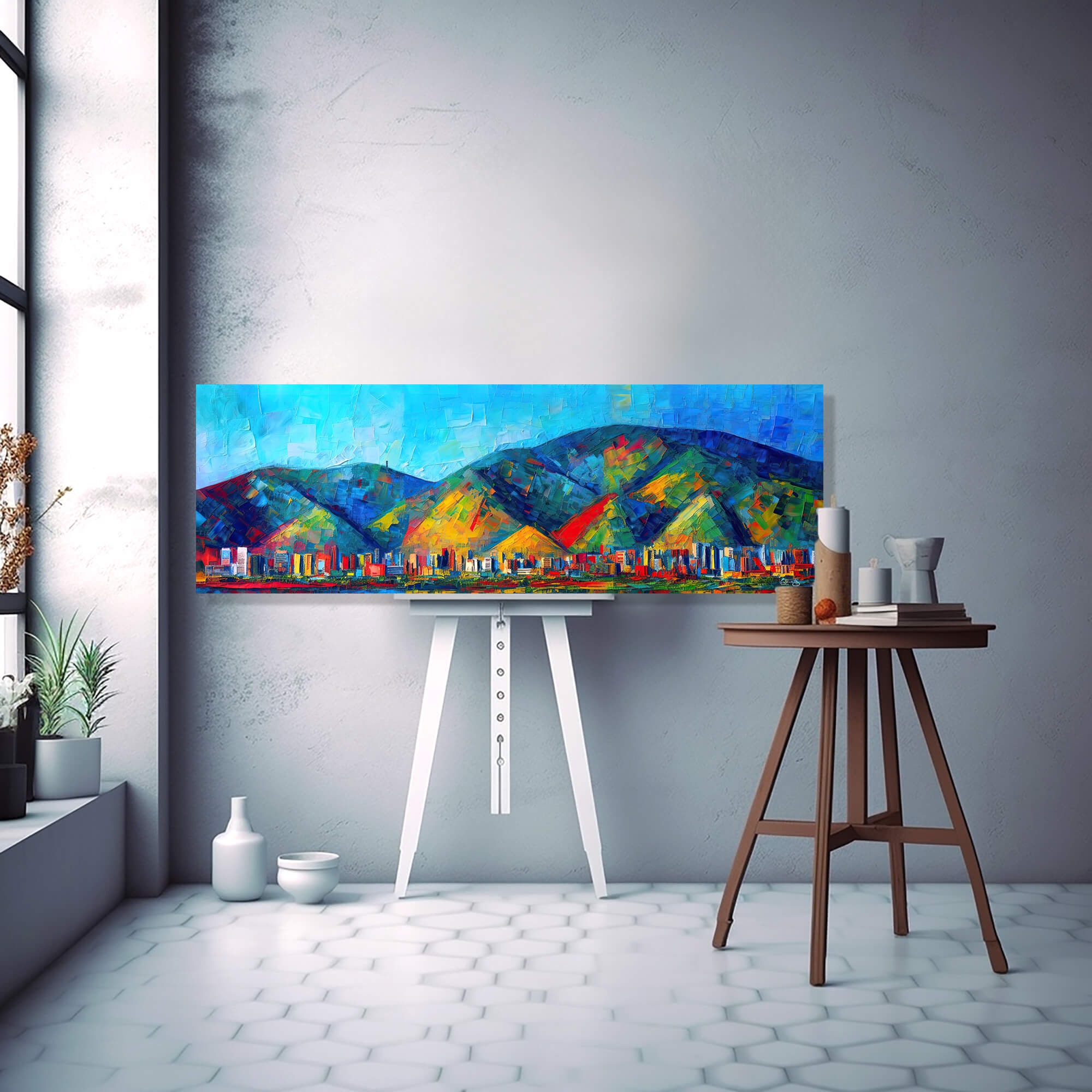 Abstract Geometric Poetry Inspired by Claude Monet, Avila Canvas Prints ...