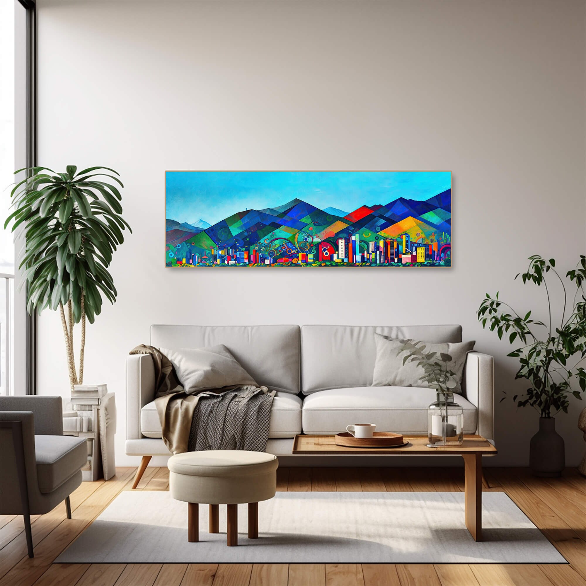 Avila Geometric Symphony of Colors and Forms, Digital Art Printed on ...