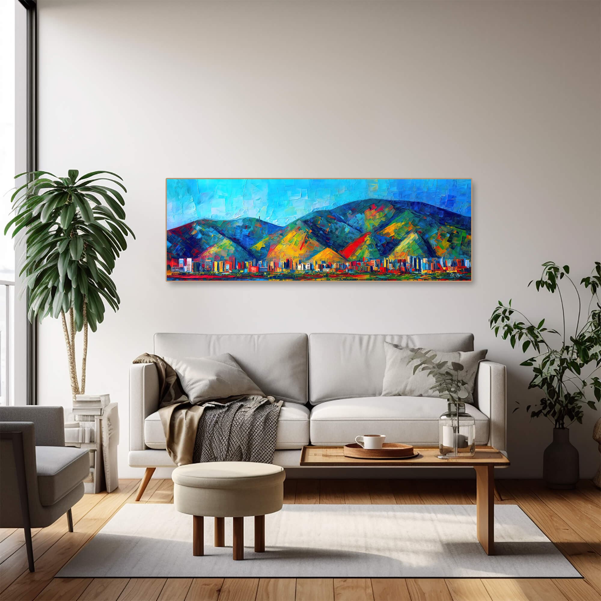 Abstract Geometric Poetry Inspired by Claude Monet, Avila Canvas Prints ...