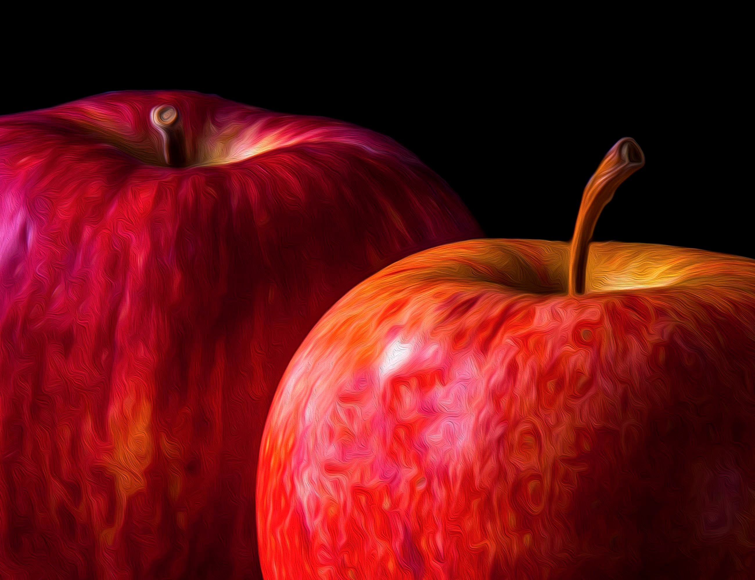 RED APPLES, Fine Art Still Life Art, Apple Printed on Canvas, Apples ...