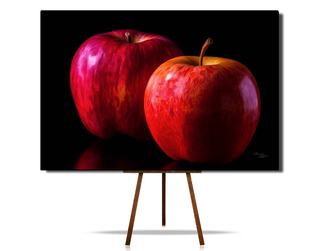 RED APPLES, Fine Art Still Life Art, Apple Printed on Canvas, Apples ...