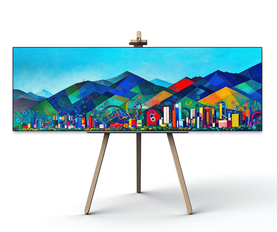 Avila Geometric Symphony of Colors and Forms, Digital Art Printed on ...