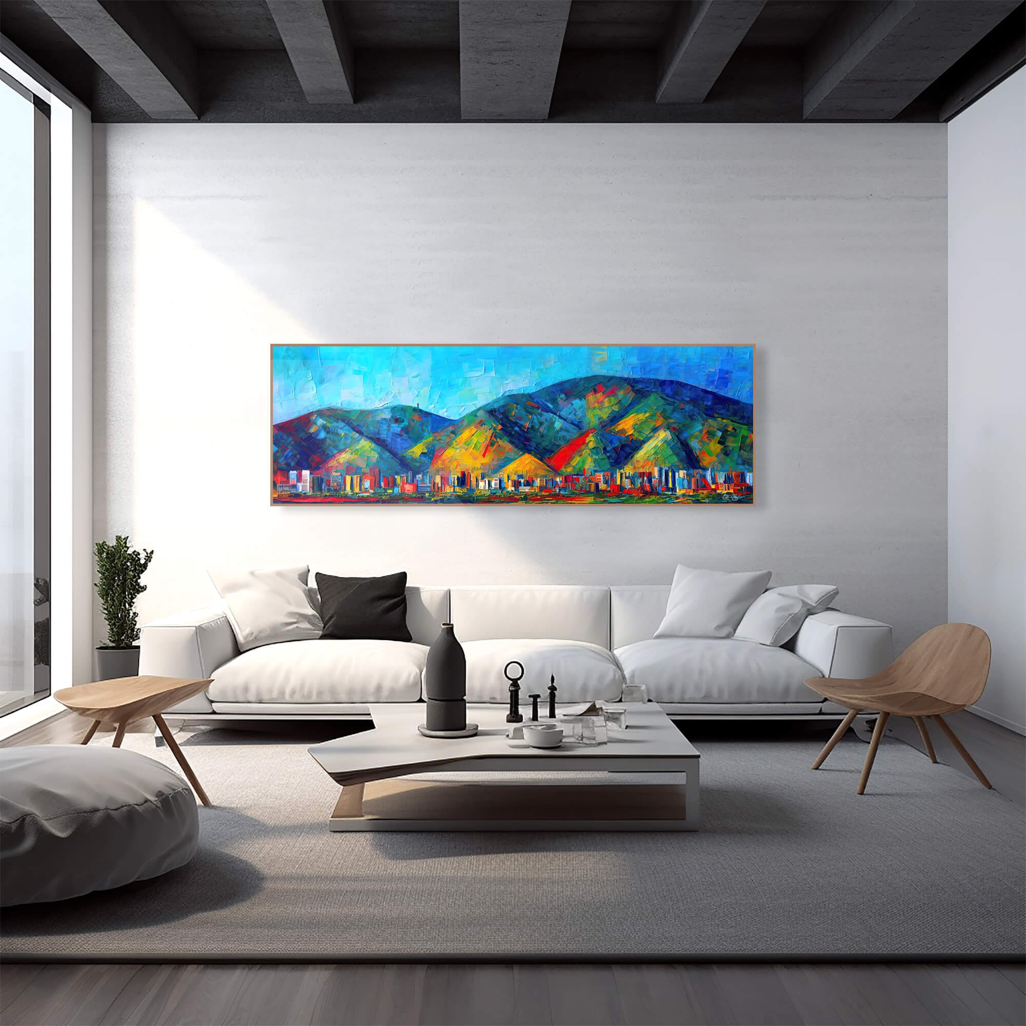 Abstract Geometric Poetry Inspired by Claude Monet, Avila Canvas Prints ...