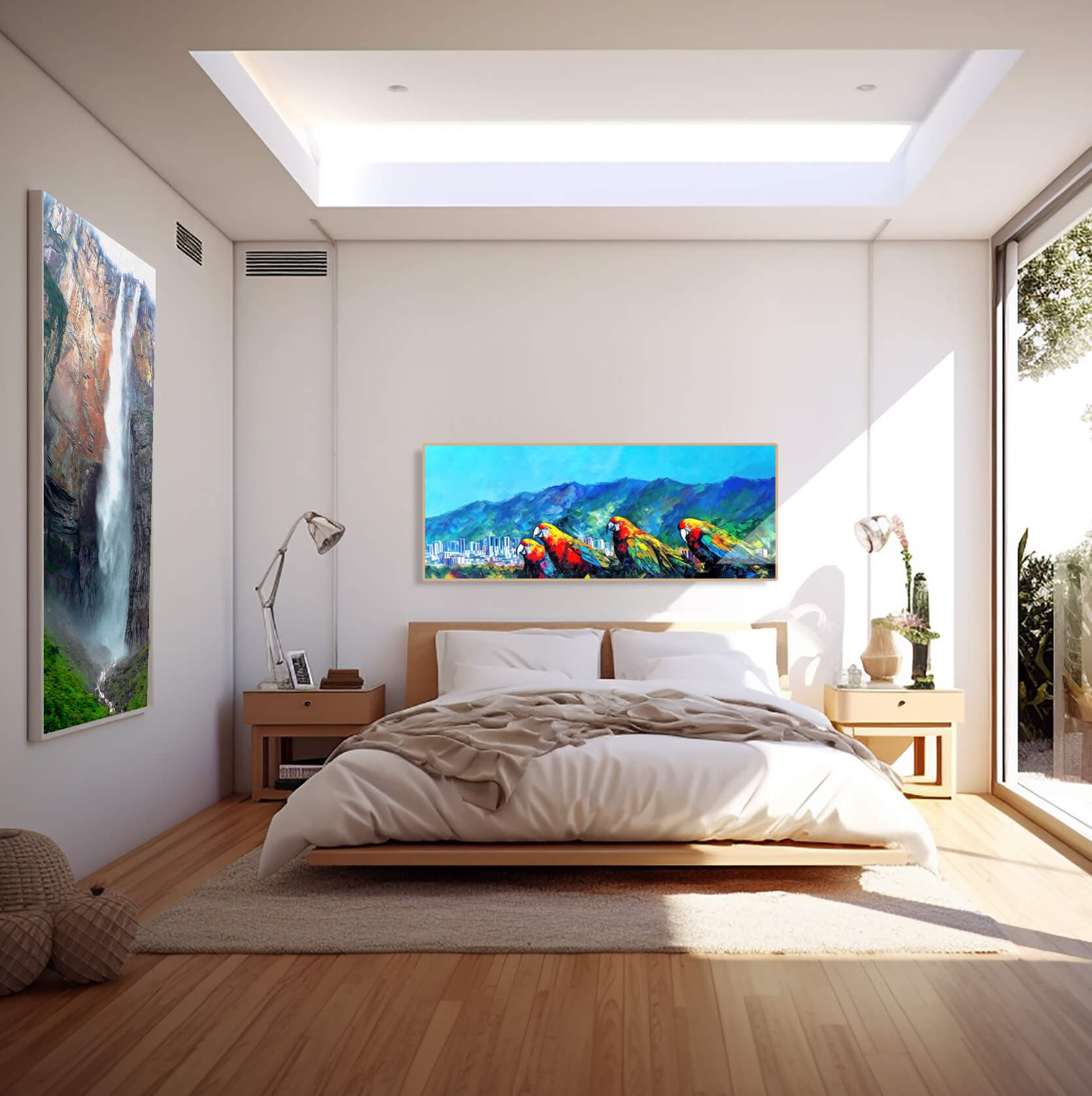 The Macaw Balcony Inspired by Claude Monet, Avila Canvas Prints Wall ...