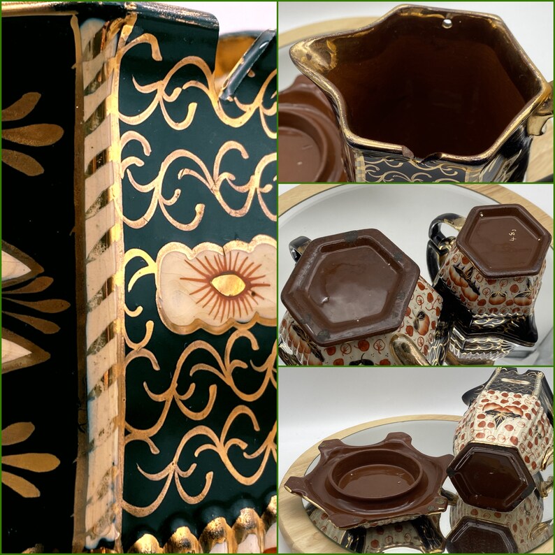 Antique Victorian Jackfield Handpainted Pottery Coffee Set C.1880 ...