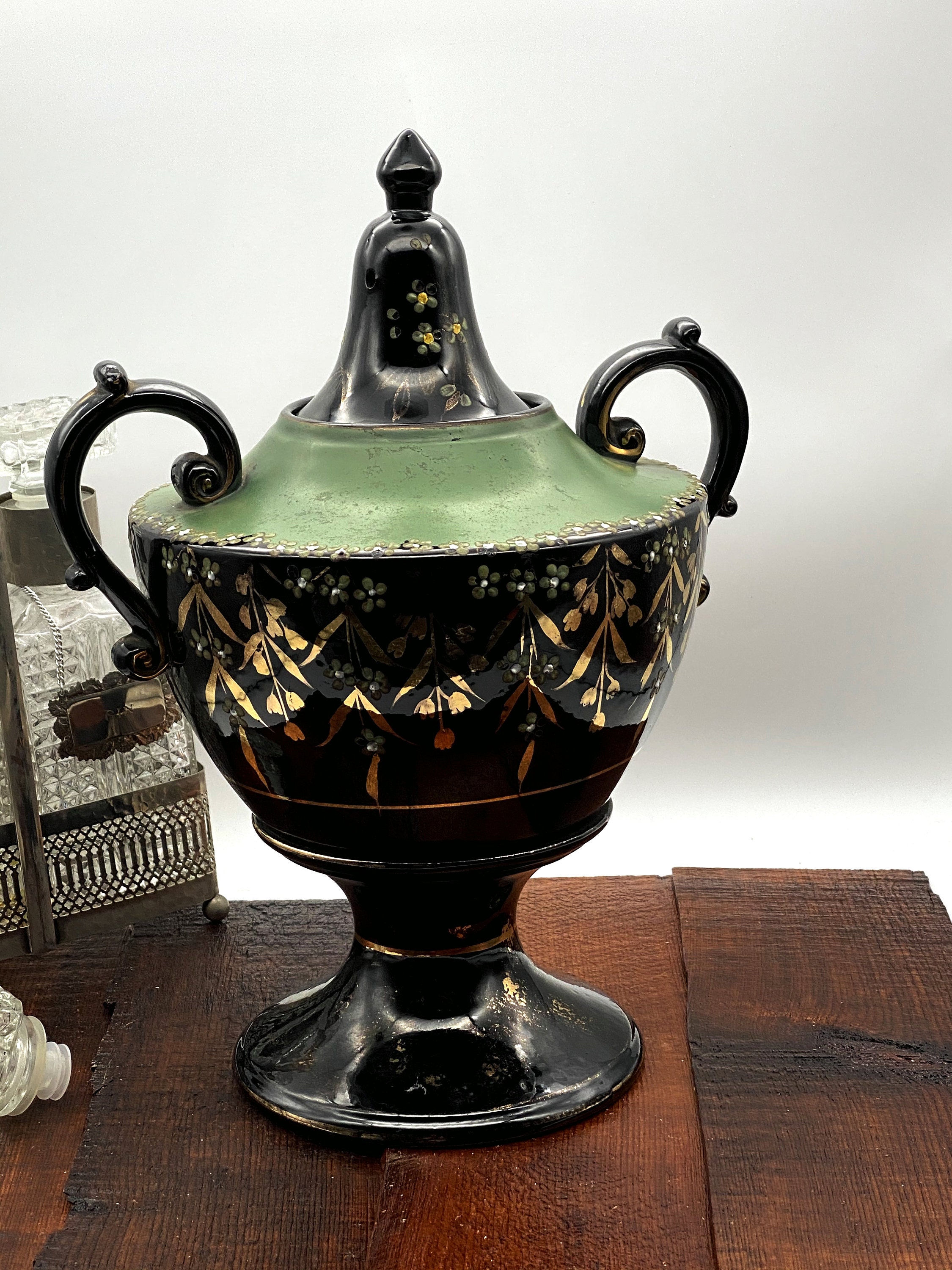 19th Century Victorian Jackfield Ceramic & Gilded Tea Urn Rare C1860 - Etsy