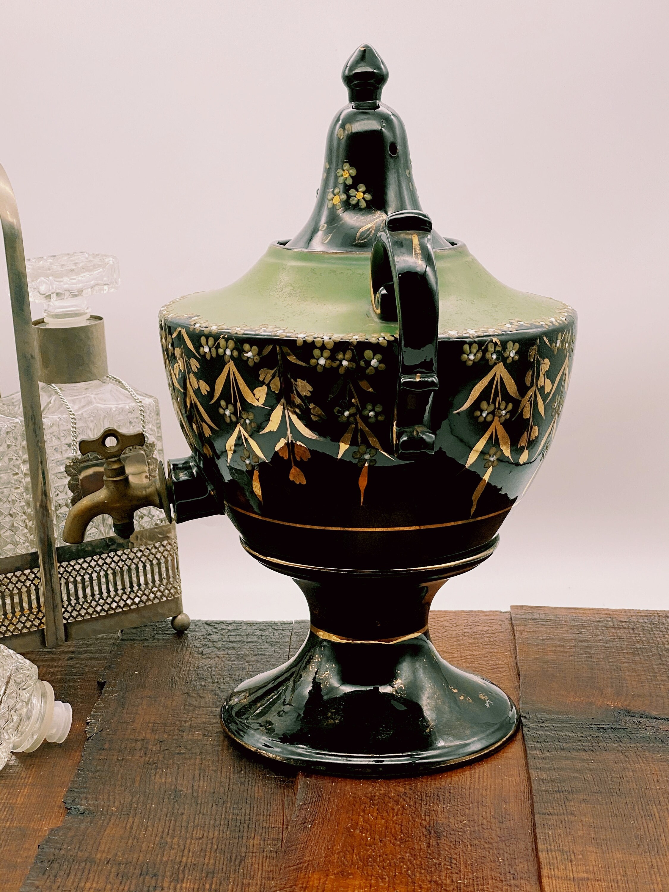 19th Century Victorian Jackfield Ceramic & Gilded Tea Urn Rare C1860 - Etsy