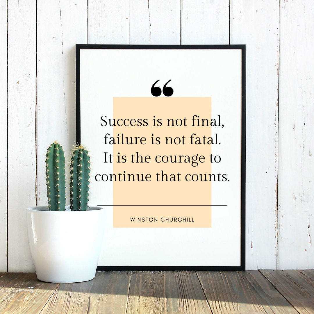 Courage to Continue Inspirational Quote. Digital Download. Printable ...