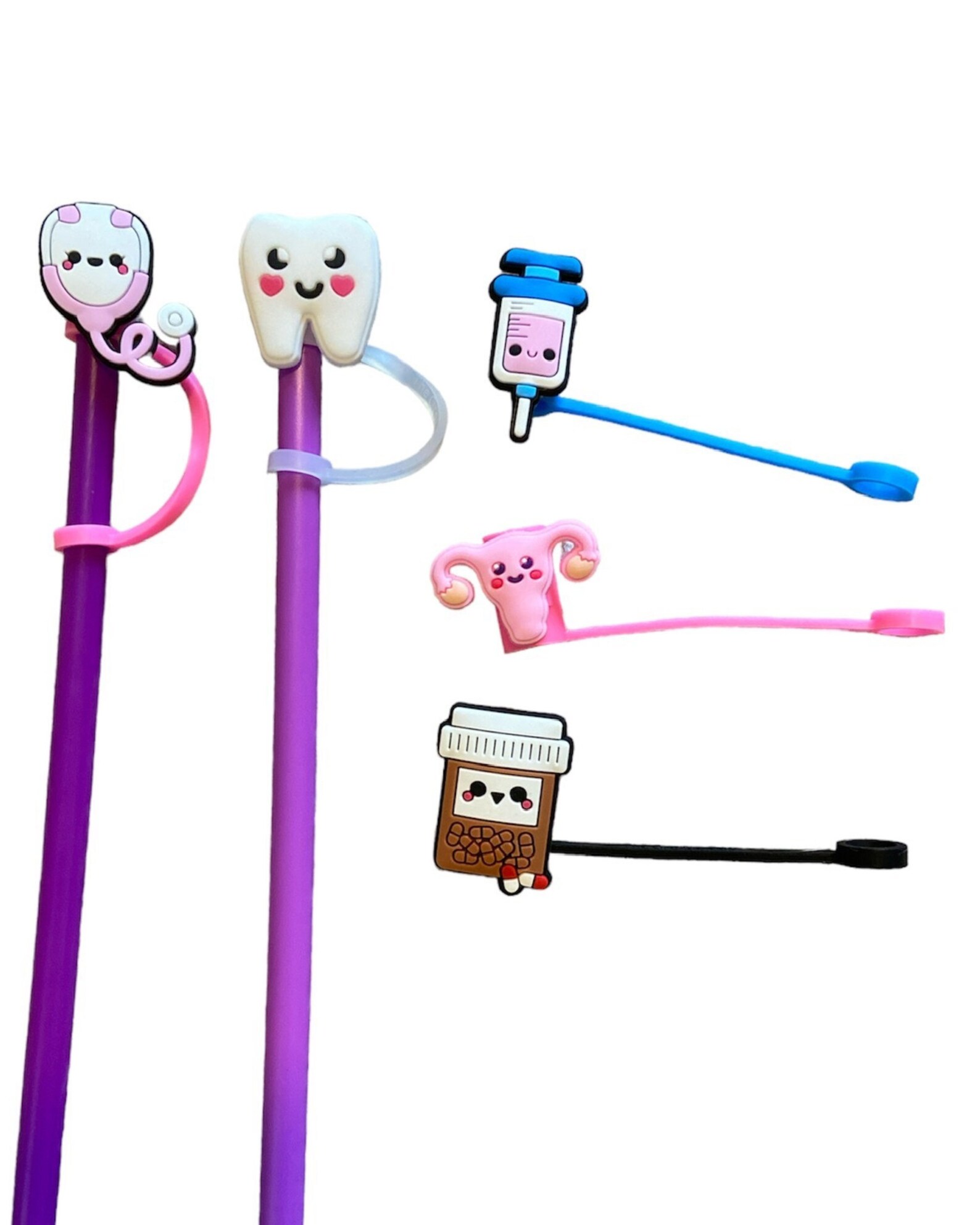 Straw Toppers Straw Covers Straw Charms Straw Accessories - Etsy