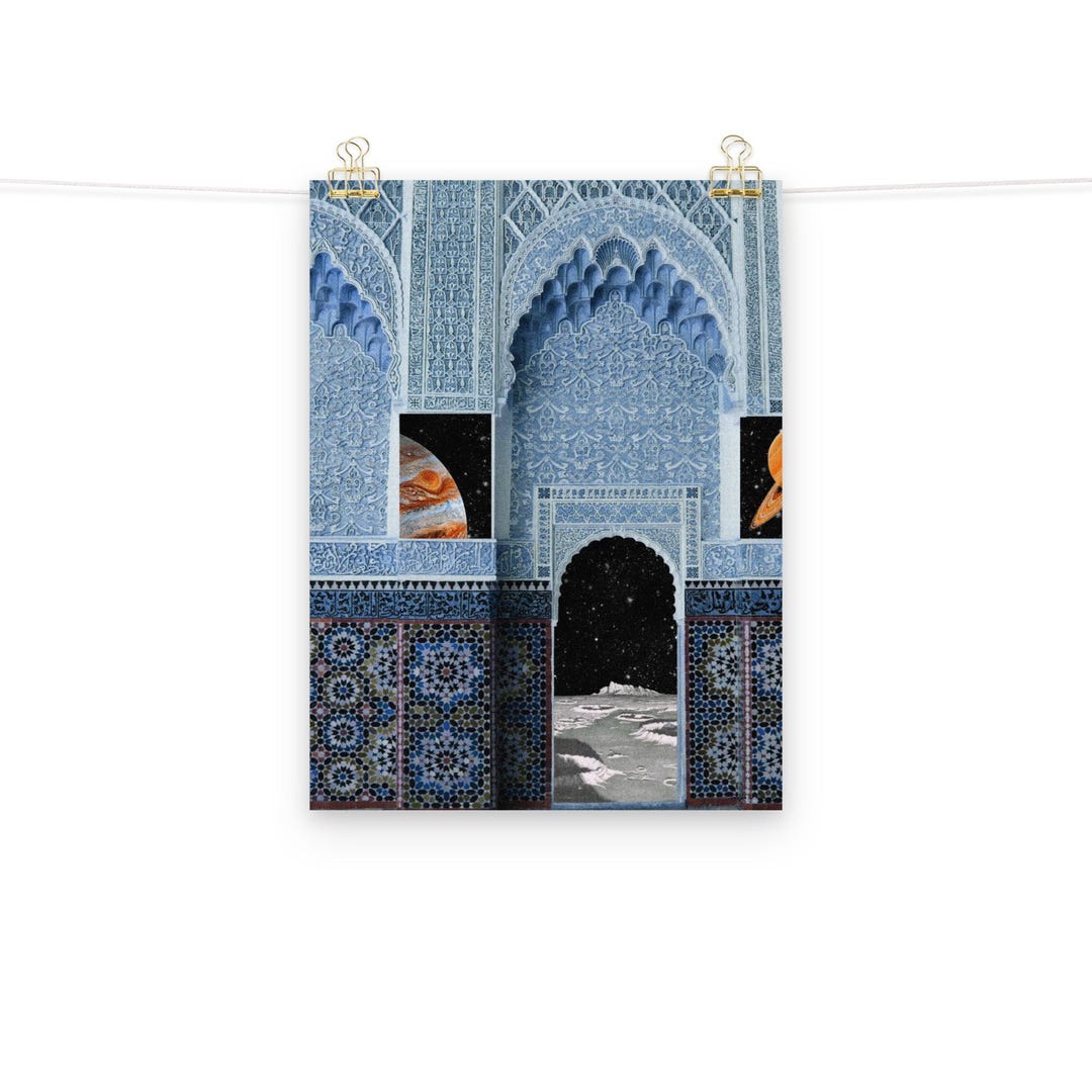 Masjid Space Collage Wall Art | Matte Poster Print | Gifts for Muslim ...