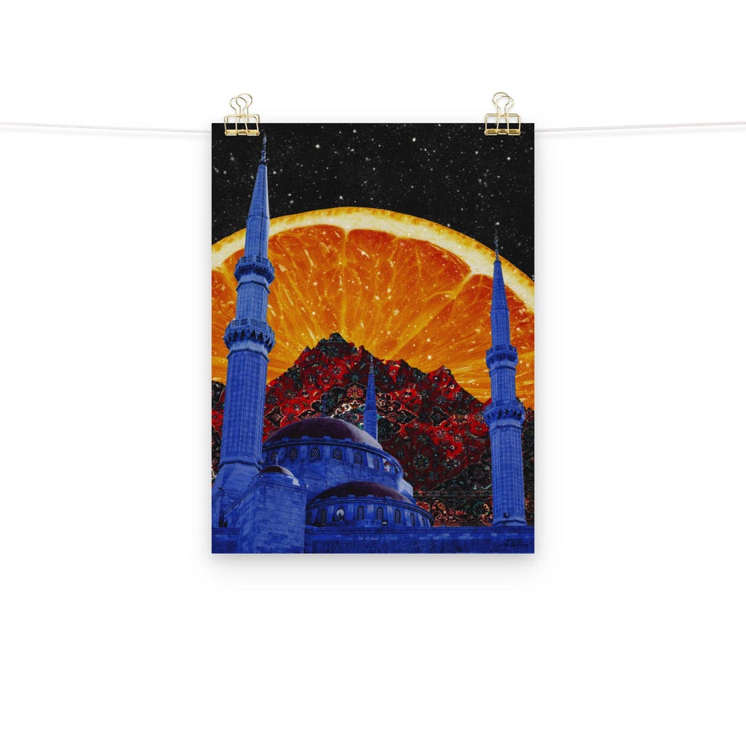 Lebanon Masjid Surrealism Space Art Collage | Citrus Fruits | Persian ...