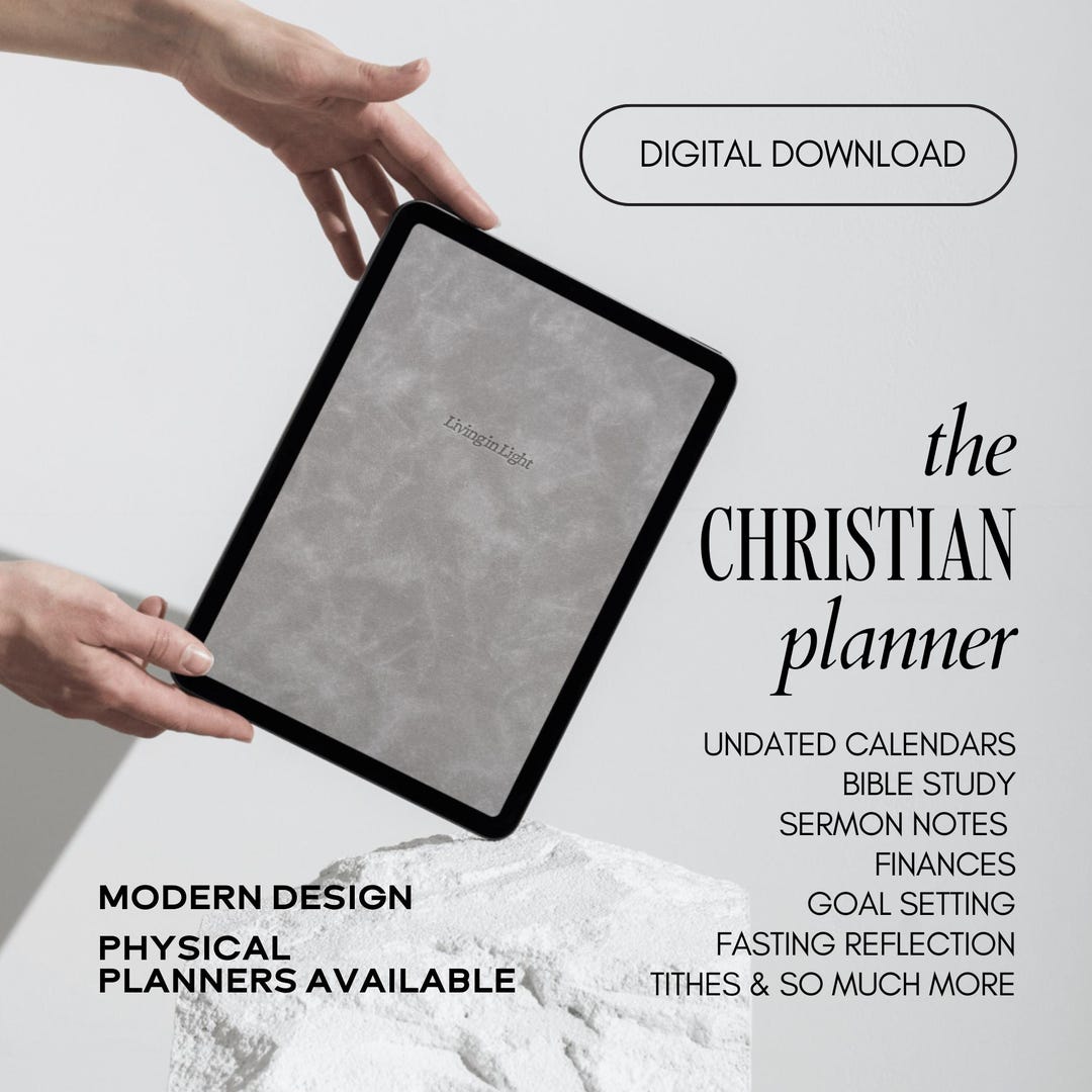 Reusable Undated Digital Christian Planner Wbible Study Sermon Notes ...