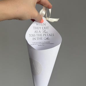 Printable Wedding Petal Toss Cones PDF | DIY Flower Girl Petal Favors ...