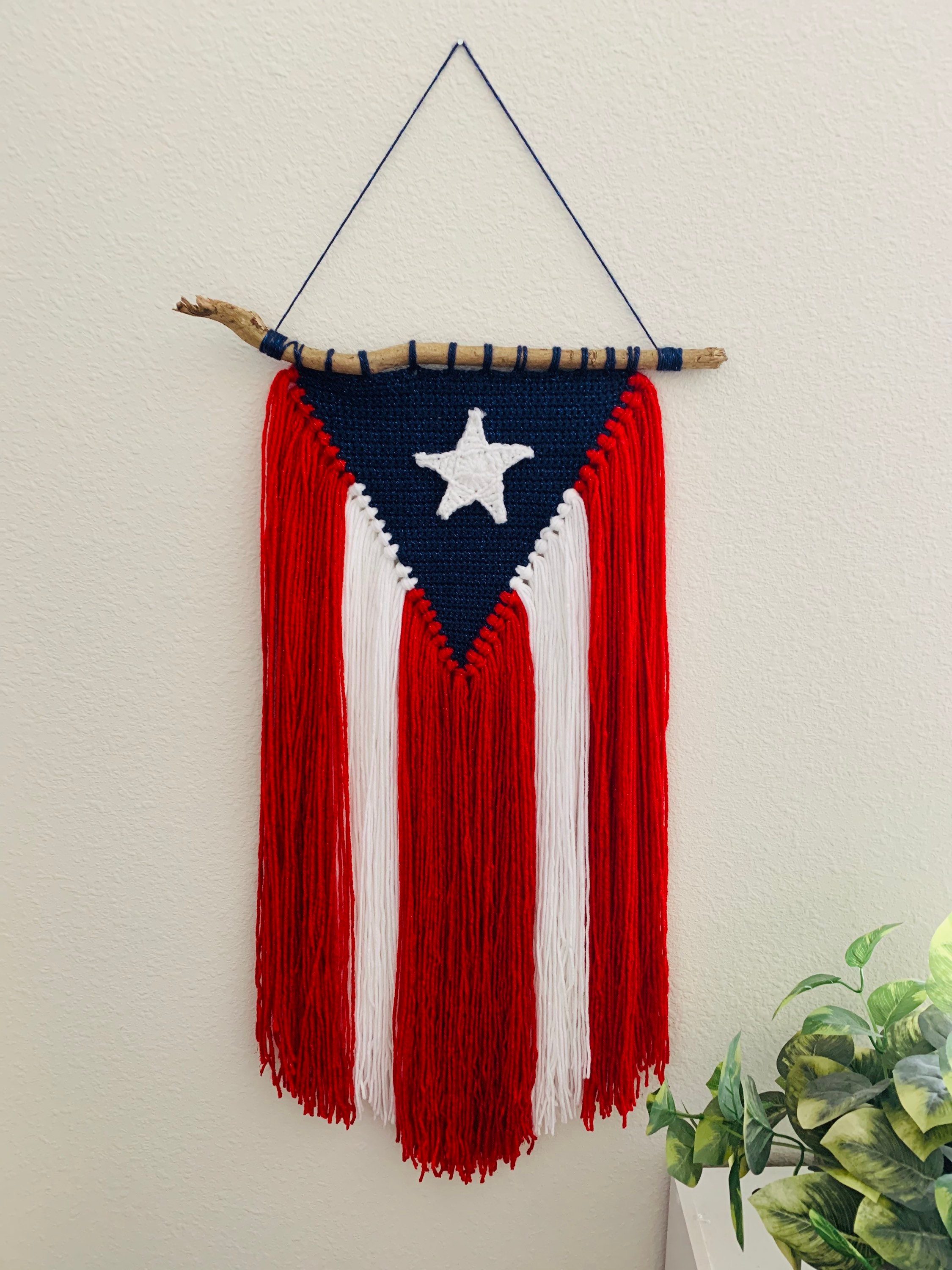 Puerto Rico Flag / Wall Art Crochet / PR Wall Art | Etsy