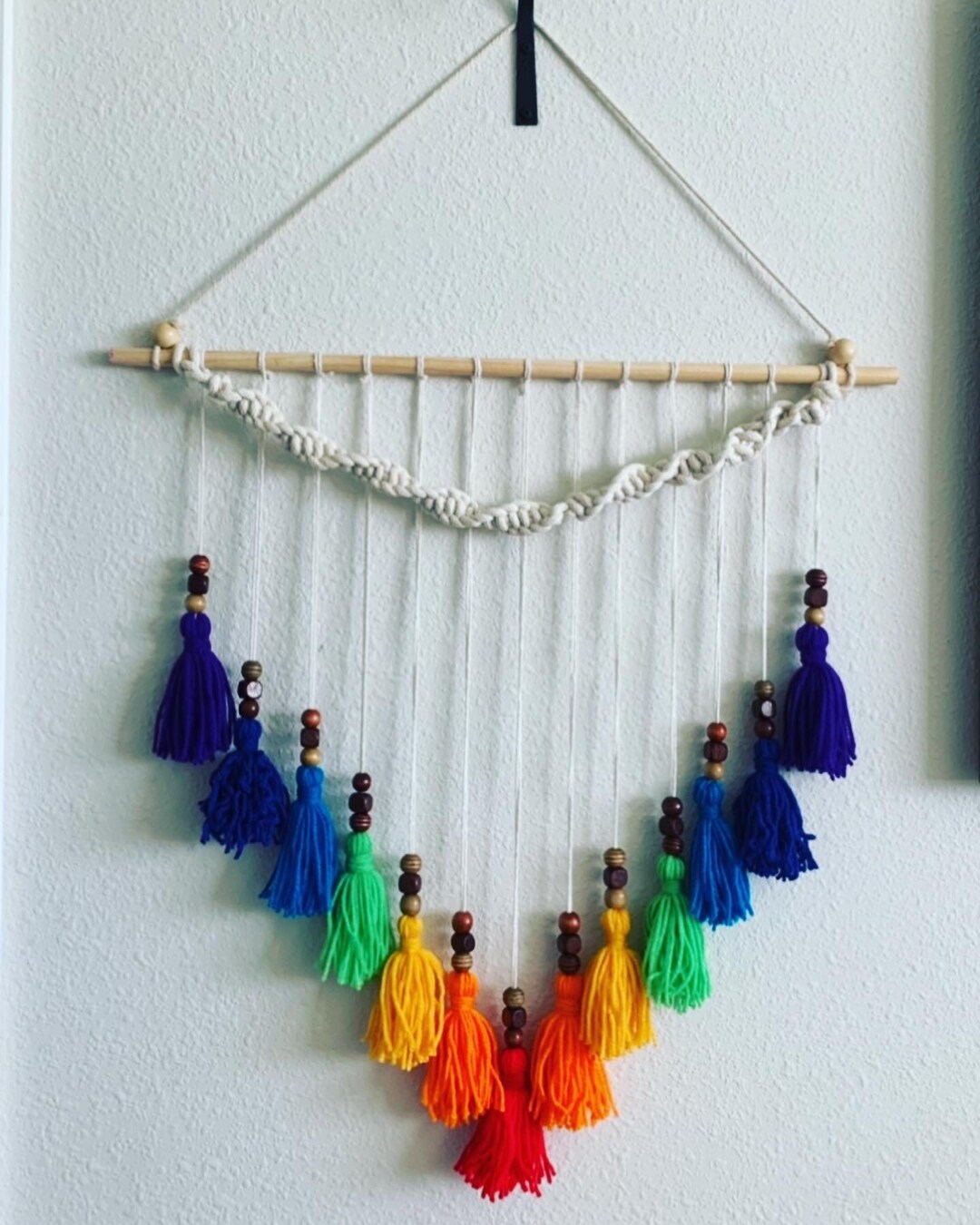 Rainbow or Chakra Macrame/ Colgante De Pared De Arcoíris O Chakra ...