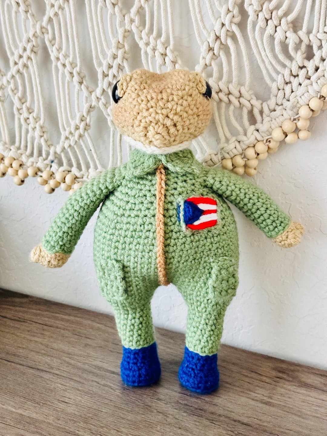 Crochet Frog Plushie, Bad Bunny Concho, Puerto Rico Gift - Etsy