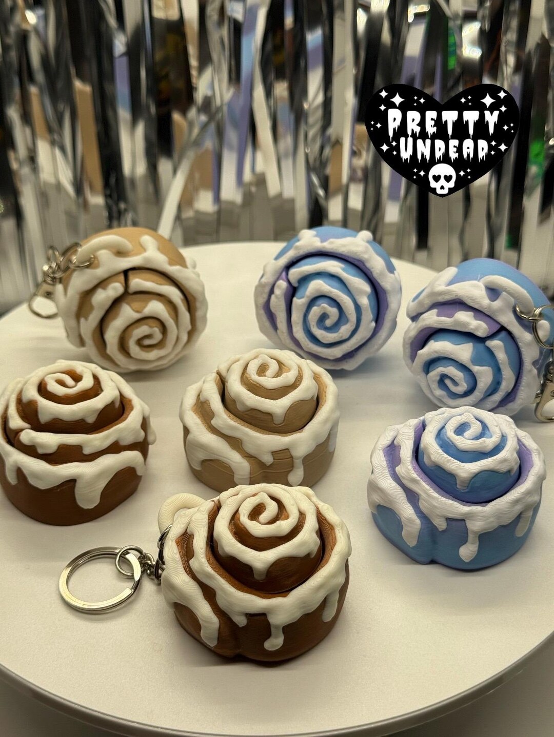 Cinnamon Bun Fidget Clicker – Cute Kawaii Stress Relief Toy, Dessert ...