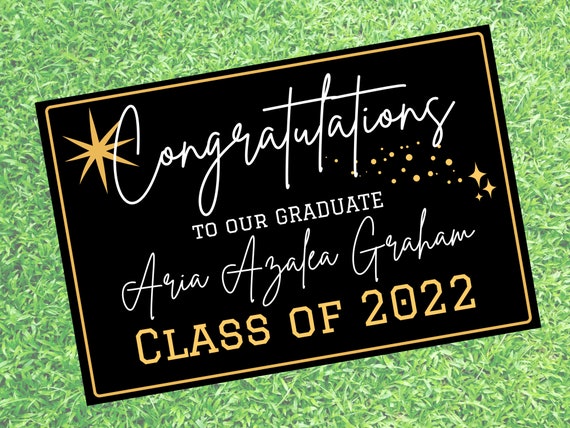 Graduation Yard Sign / Custom Graduation Yard Sign / | Etsy