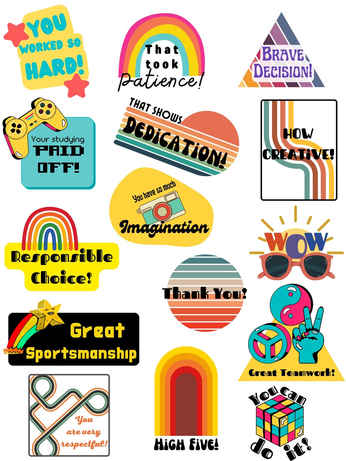 Retro Stickers, Teacher SVG Bundle, Motivational SVG, Homeschooling SVG ...