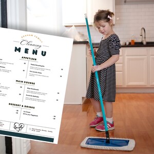 Kids Chore Chart/ Cleaning Checklist/ Weekly Cleaning Schedule - Etsy