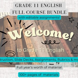 Grade 11 English Curriculum/ Lesson Plan Printable / Homeschool ...