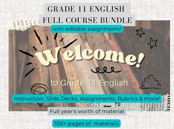Grade 11 English Curriculum/ Lesson Plan Printable / | Etsy
