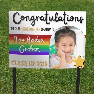 Kindergarten Graduation / Custom Graduation Yard Sign / Graduation Lawn ...