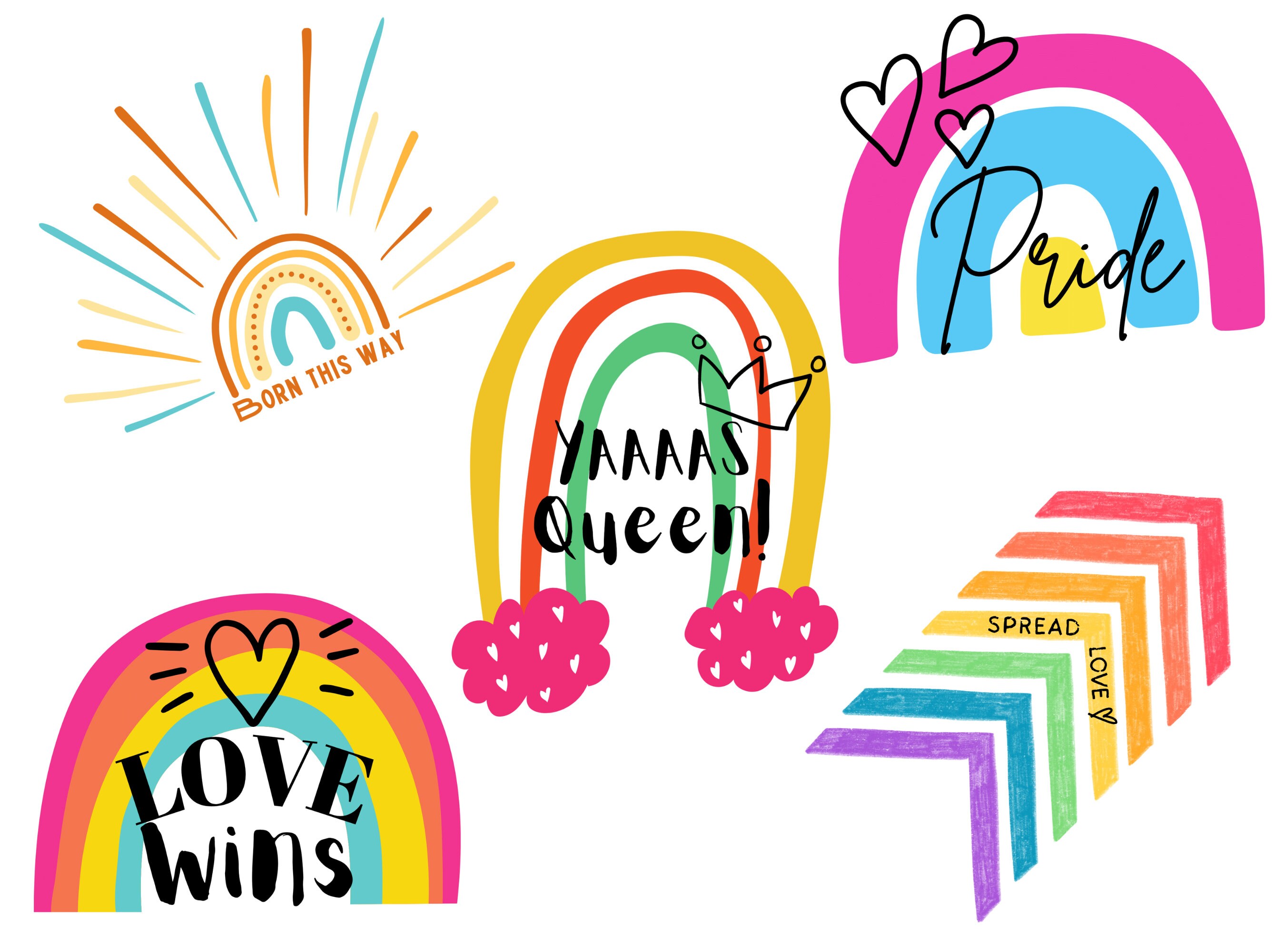 Pride SVG Bundle of 30/ Rainbow SVG/ Gay Pride SVG - Etsy Canada