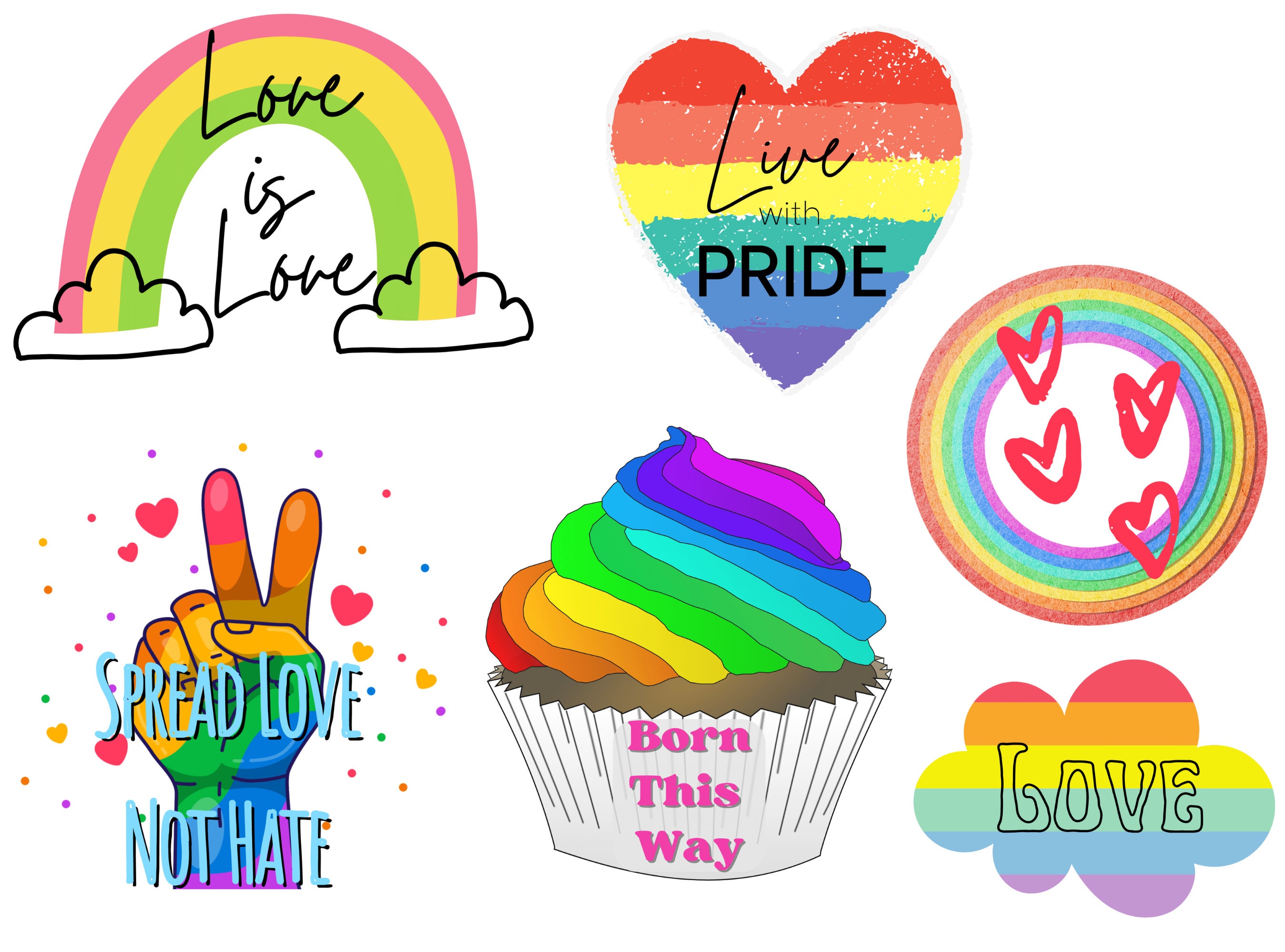 Pride SVG Bundle of 30/ Rainbow SVG/ Gay Pride SVG - Etsy Canada