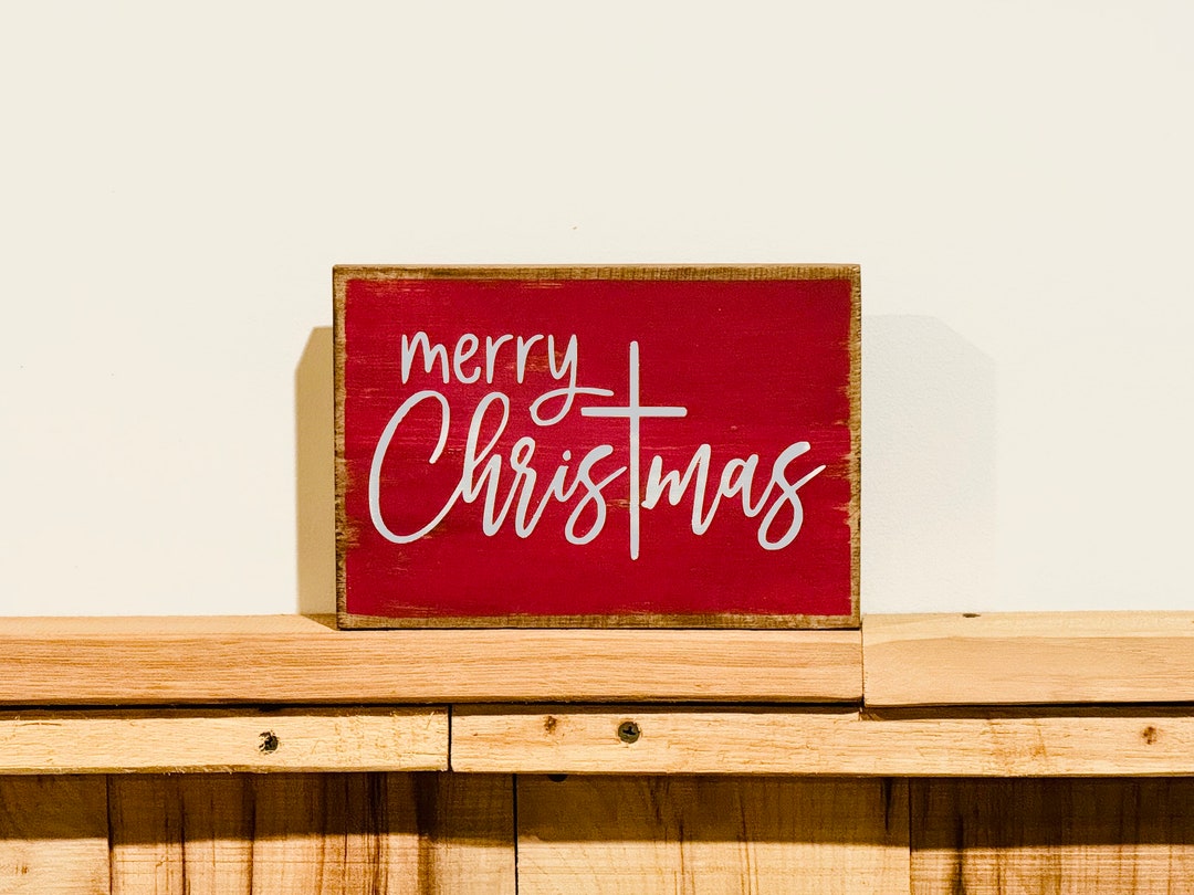 Merry Christmas Mini Sign Christmas Home Decor Christmas Table Sign ...
